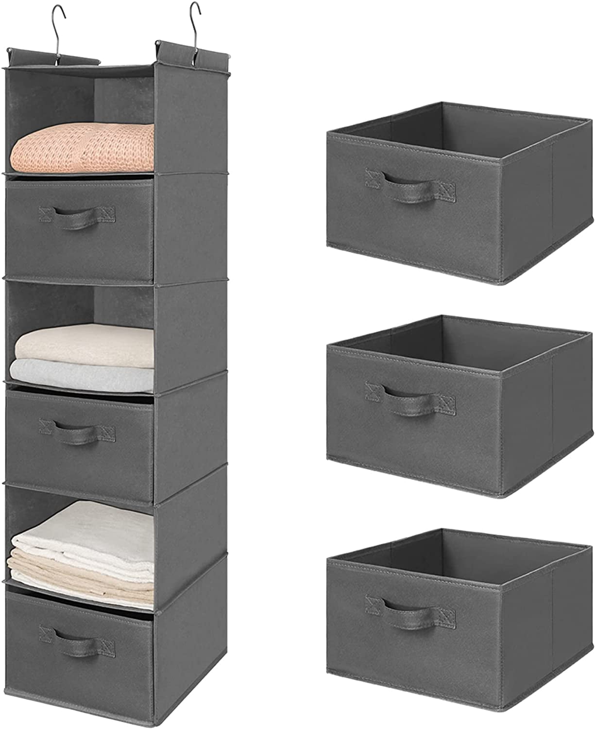 MAX Houser 6 Tier Shelf Hanging Closet Organizer, Closet Hanging Shelf ...