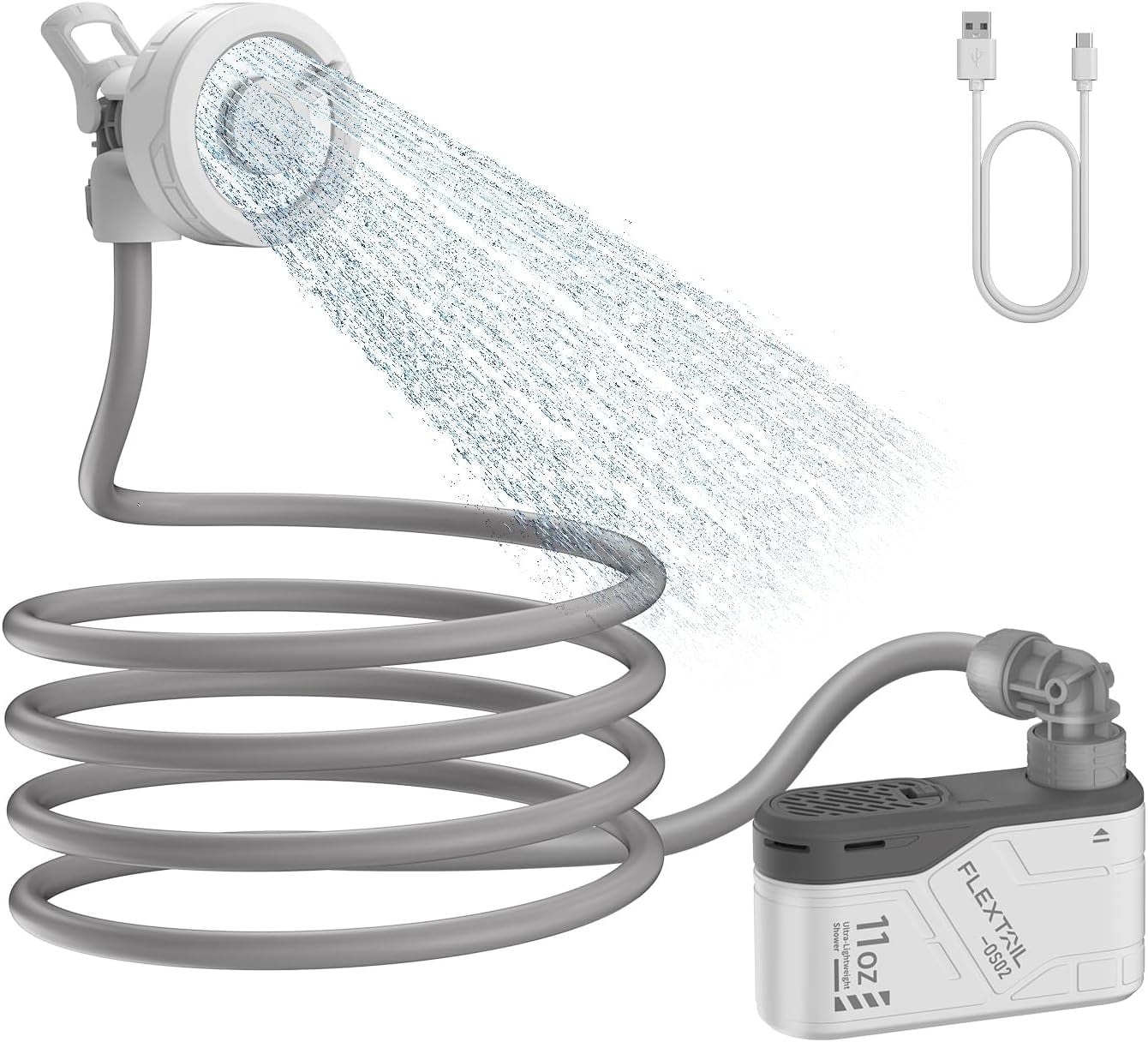 MAX SHOWER Ultralight Rechargeable Outdoor Shower Pump, Portable ...