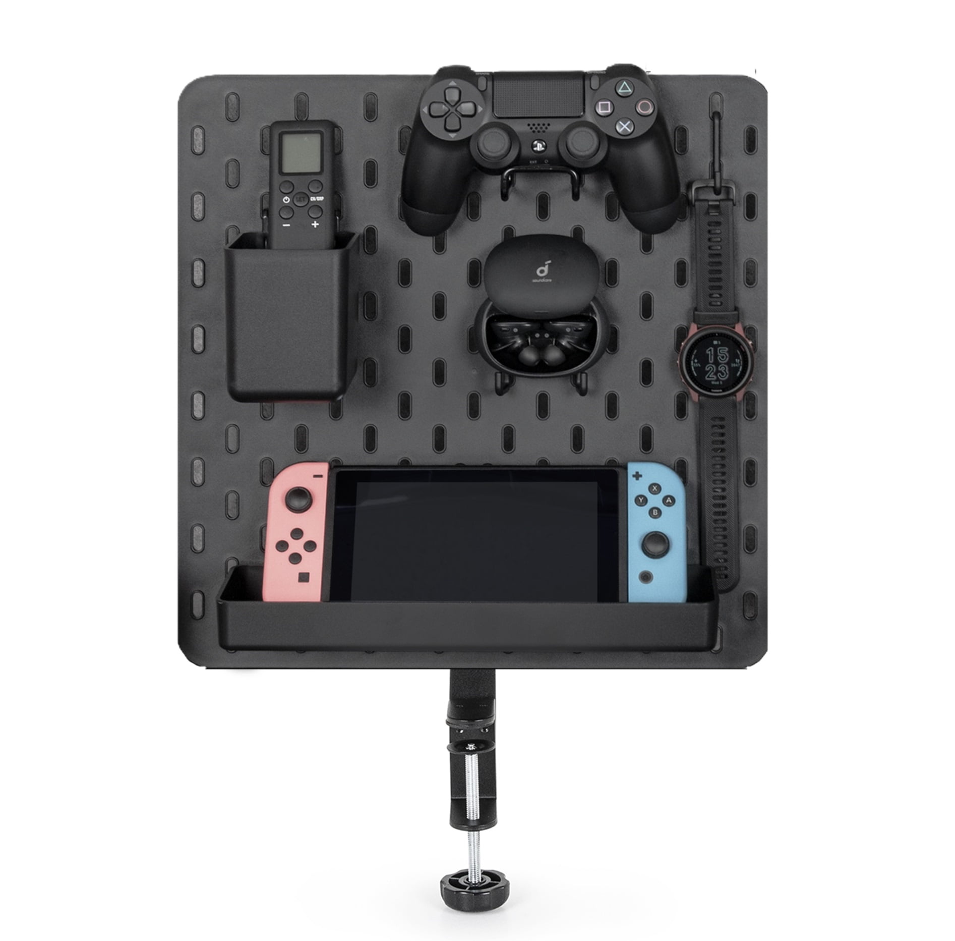 Clamp-on Desk Pegboard for Office & Gaming Desk Organizer, Standing ...