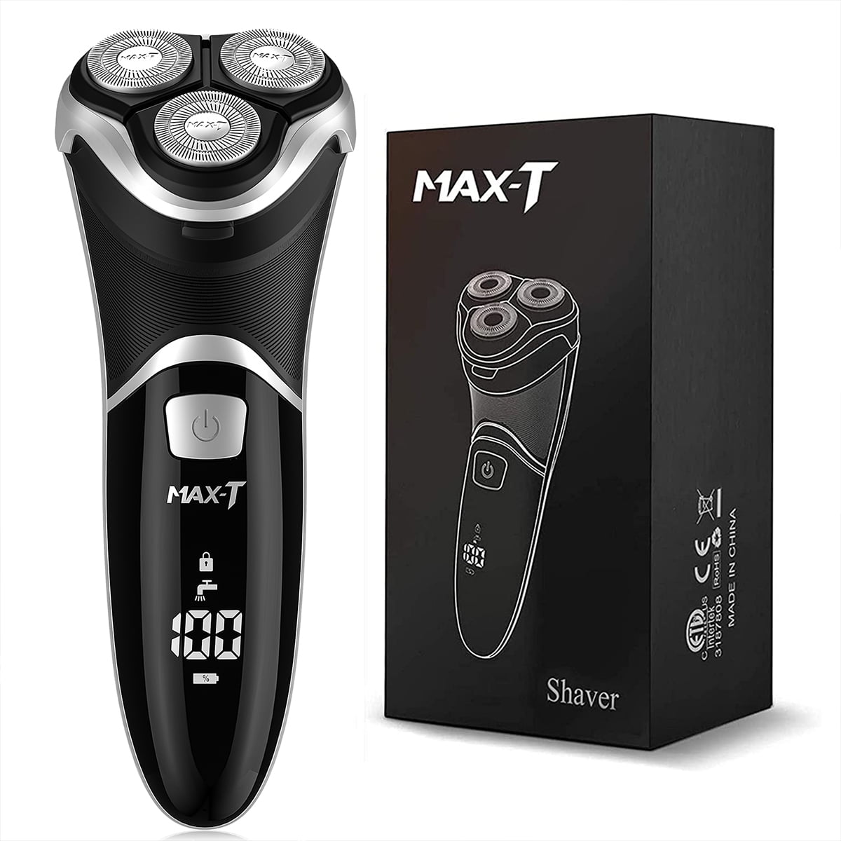 MAX-T Men's Electric Shaver - Corded and Cordless Rechargeable 3D ...