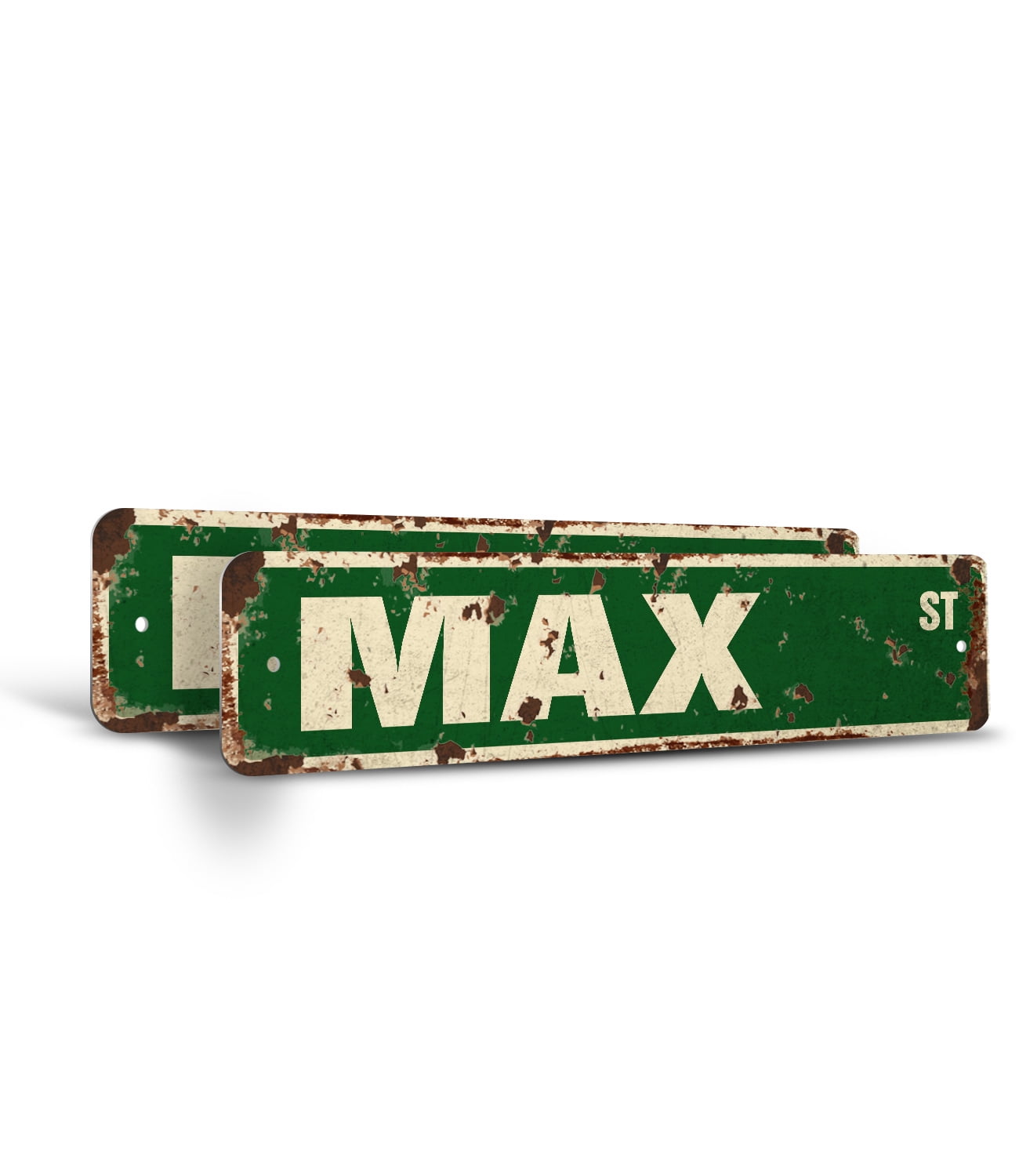 MAX Vintage Style Rustic Street Sign – (2 Pack) Childrens Name Room ...