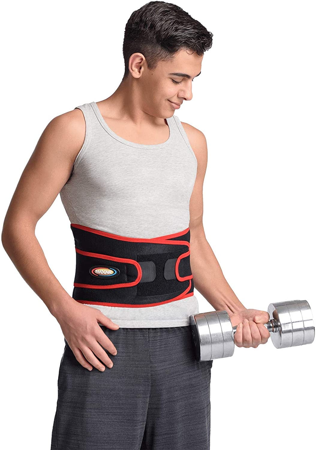 MAXAR Airprene Sports Back Brace, Bio-Magnetic Lumbosacral Support Belt ...