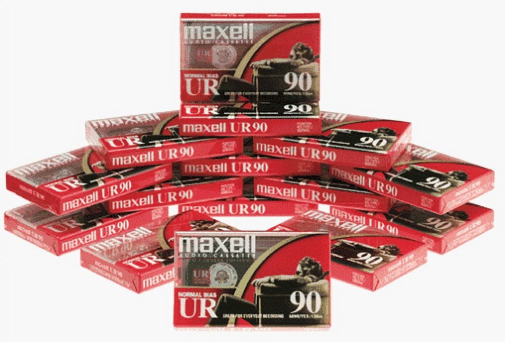 Maxell, Standard Size Cassettes, UR-90 15-Pack, 90 Minutes Recording ...