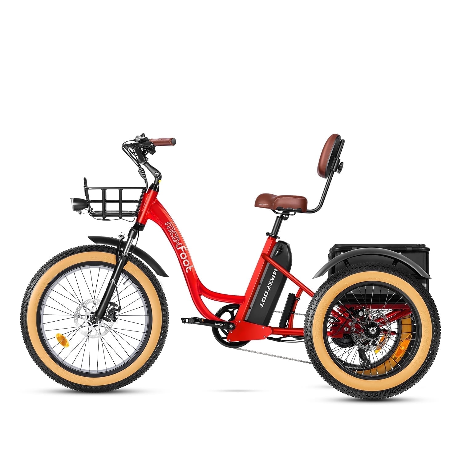 MAXFOOT MF30 Electric Tricycle for Adults, 750W Rear Drive Motor 3 ...