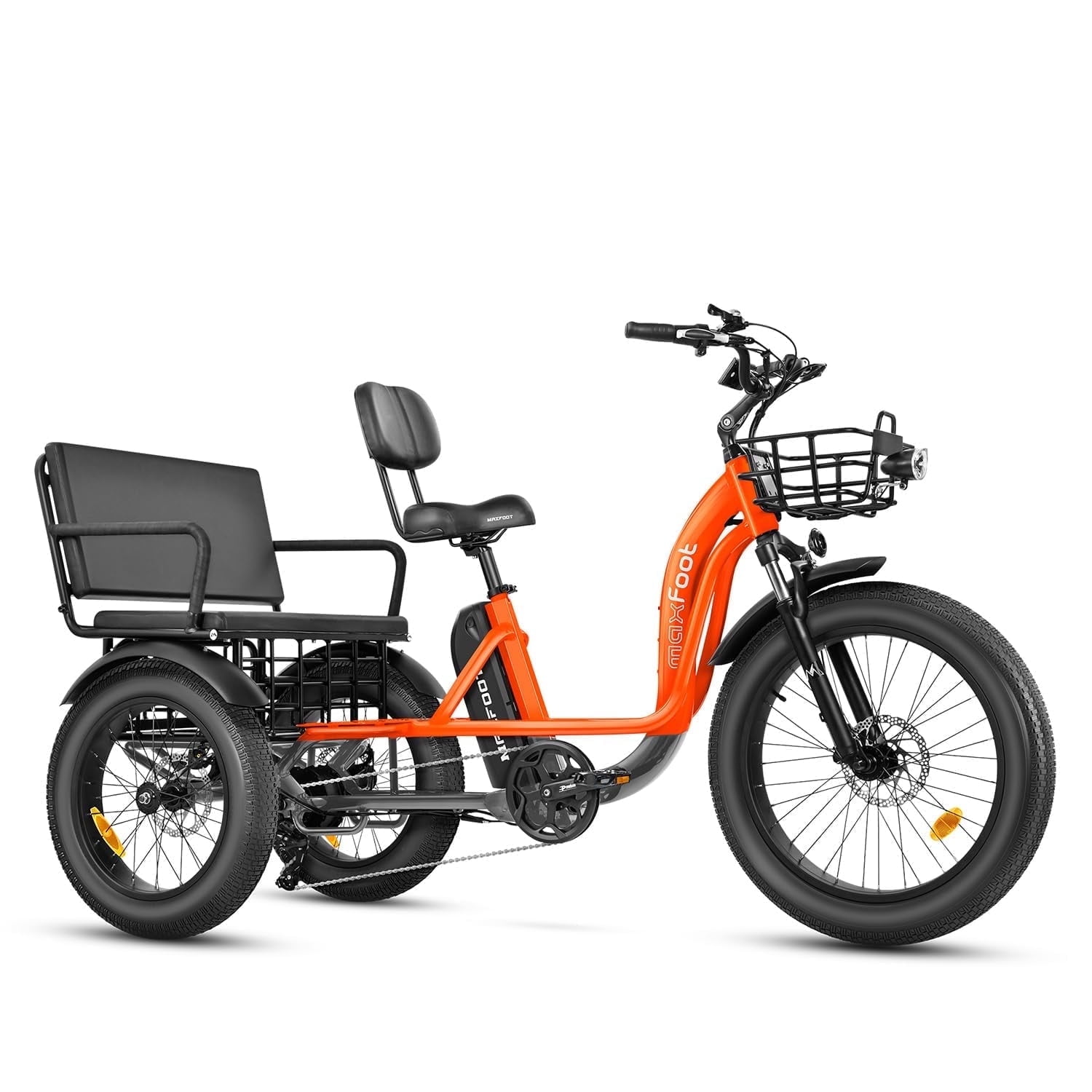 MAXFOOT MF33 Maxlandau 2-Seater Electric Tricycle for Adults, 85 Miles ...