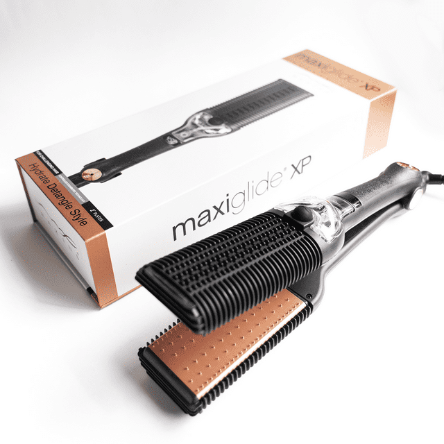 MAXIGLIDE XP with interchangeable detangling plates and healthy steam ...