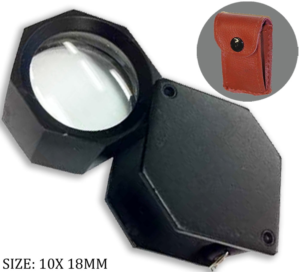MAXIMIZE 10X Hexagonal Frame Black Mini Loupe | 18mm Glass Lens ...