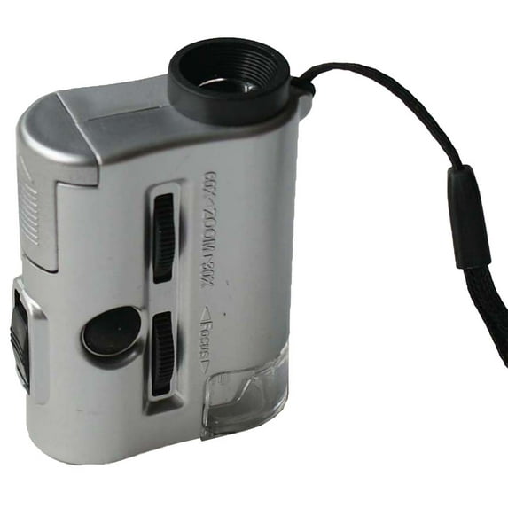 MAXIMIZE Ultra Tiny 30X-60X Microscope | LED & UV Lights | Zoom Lens ...