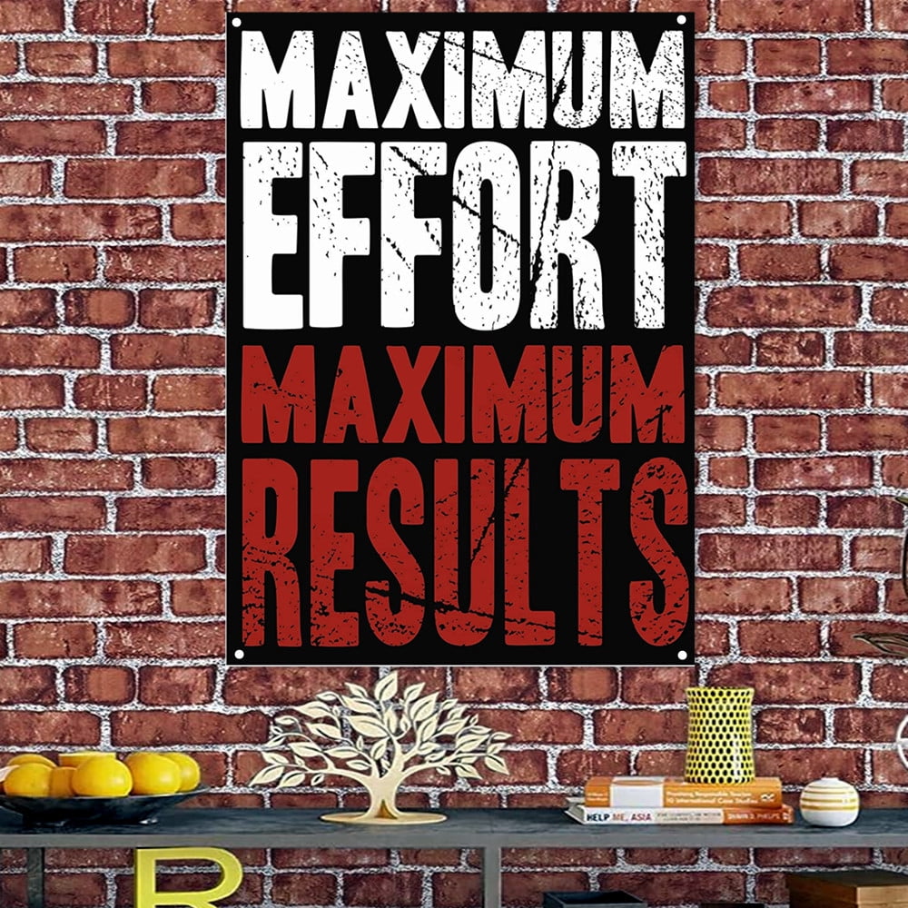 MAXIMUM EFFORT MAXIMUM RESULTS - Motivational Tapestry Wall Decoration ...