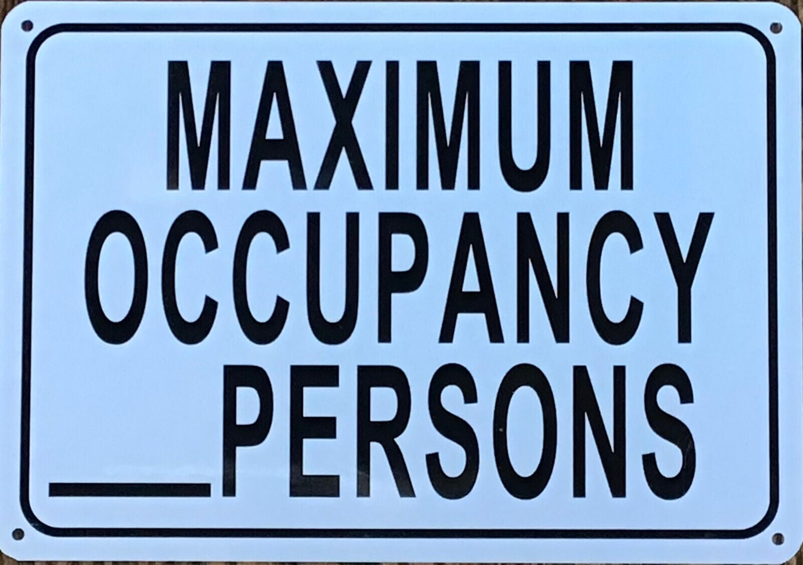 Occupancy Sign
