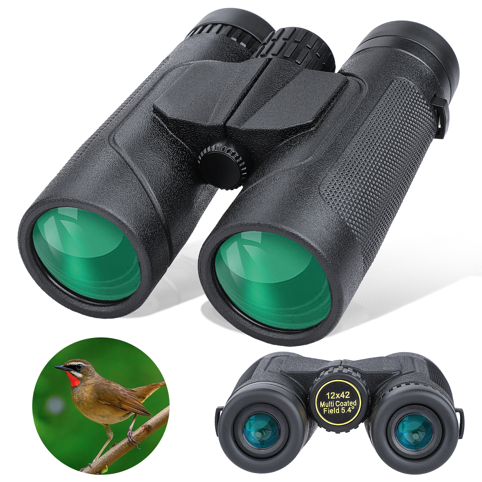 BRIGENIUS 10x50 Binoculars BK7 Prism Bird Watching Sightseeing Travel ...