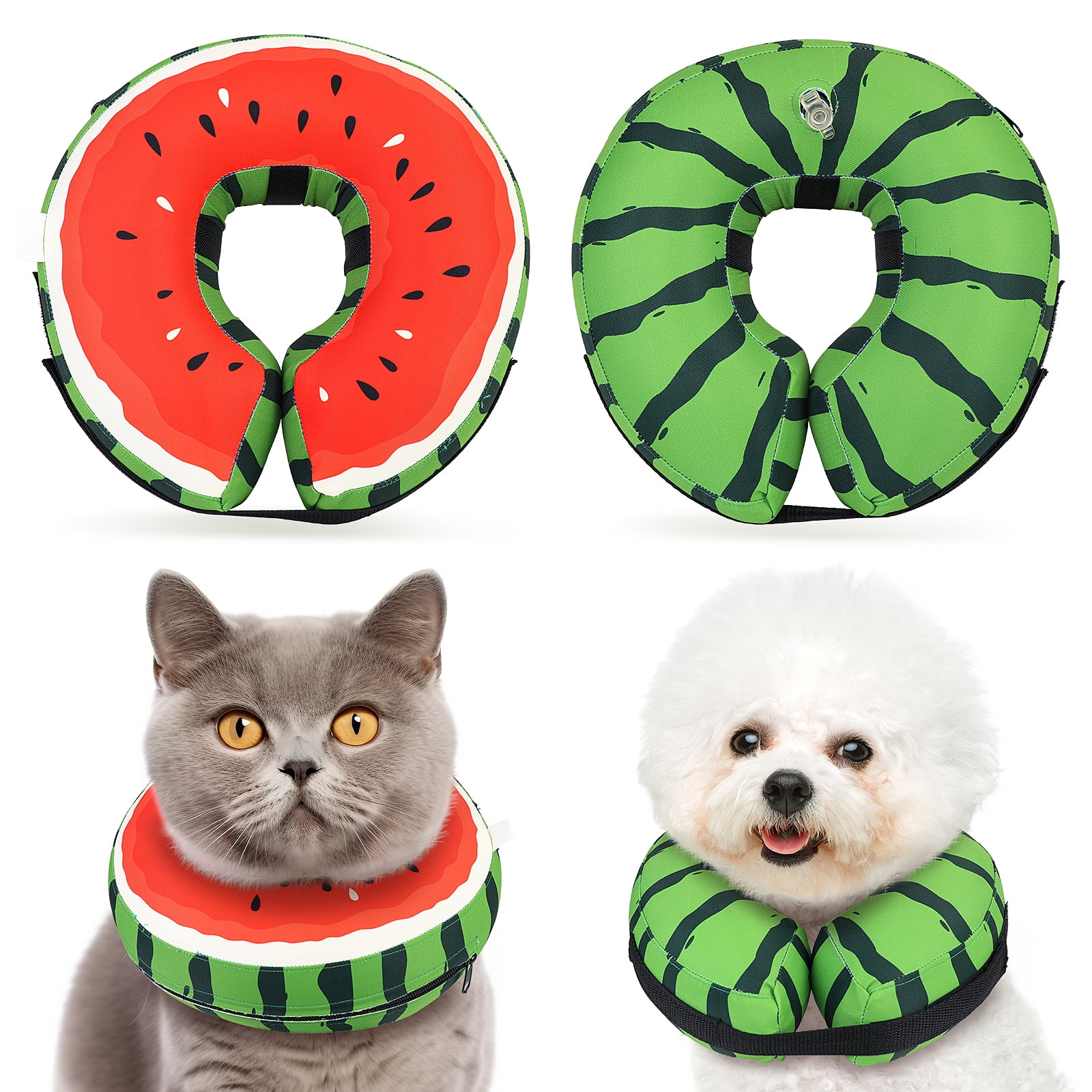 MAXLAPTER Watermelon Look Protective Inflatable Cone for Dogs and Cats ...
