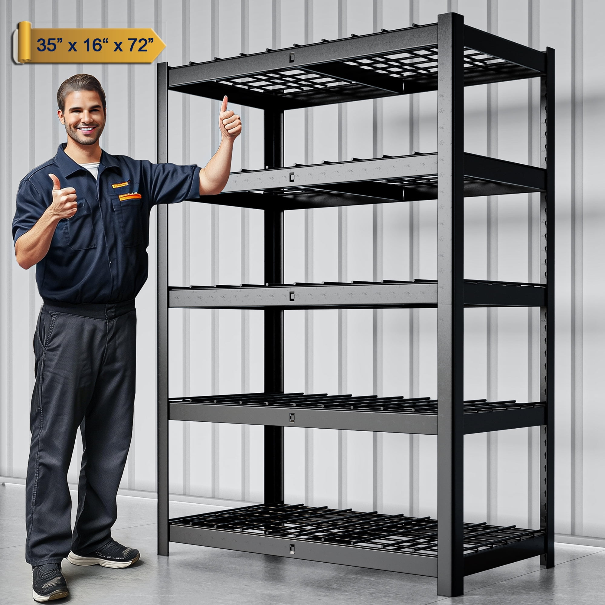 MAXLEAD Heavy Duty Metal Storage Shelves, 3100LBS Capacity, 5-Tier ...