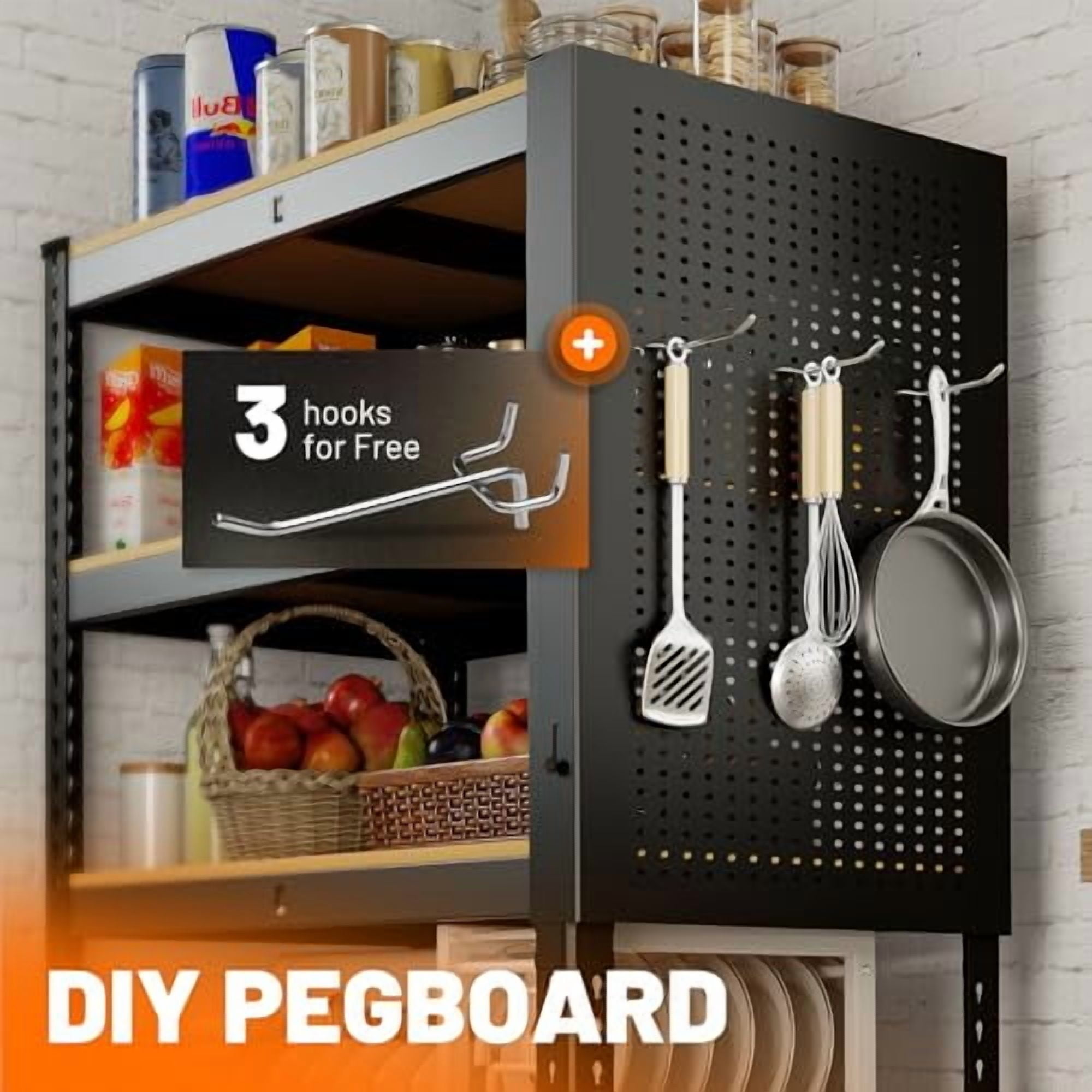 MAXLEAD HOME 2100LBS Storage Shelves 5 Tier Garage Shelving with Metal ...