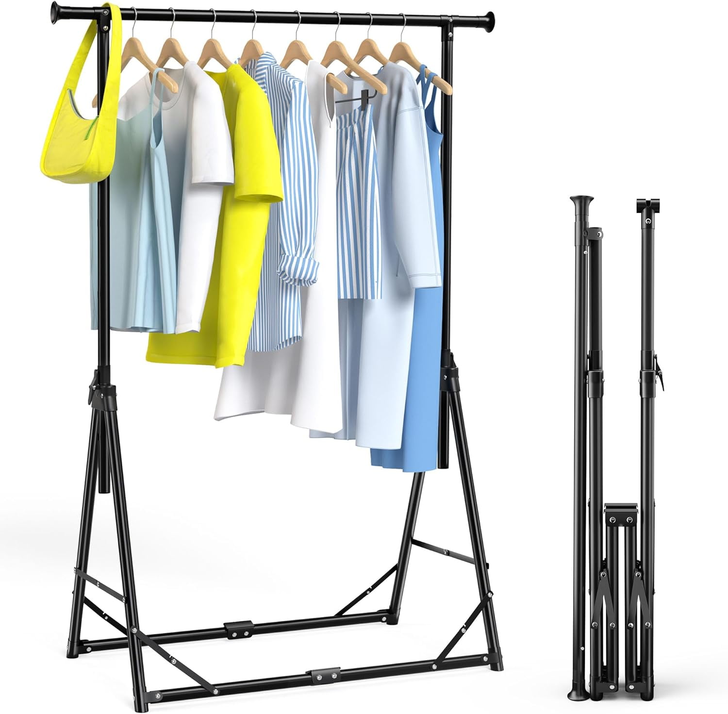 MAXLEAD HOME Clothes Rack Foldable Clothing Rack, 64.5''H Collapsible ...