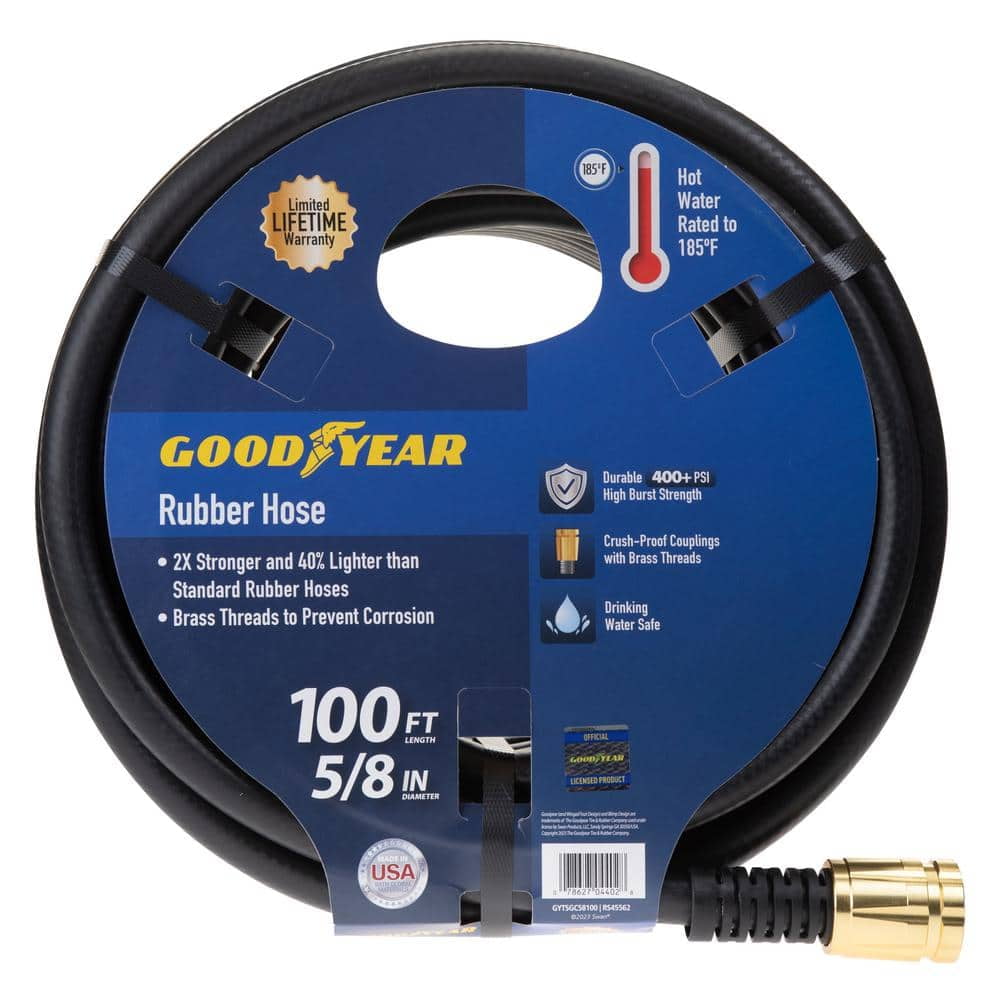 MAXLite 5/8 in. x 100 ft. Premium Duty Rubber plus Water Hose - Walmart.com