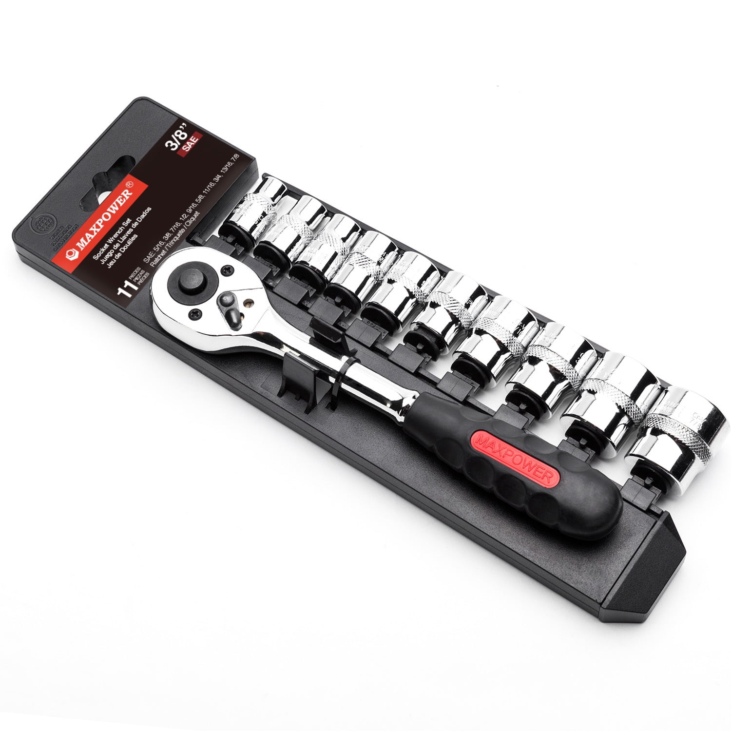 MAXPOWER 11-Piece 3/8-inch SAE Socket Wrench Set - Walmart.com