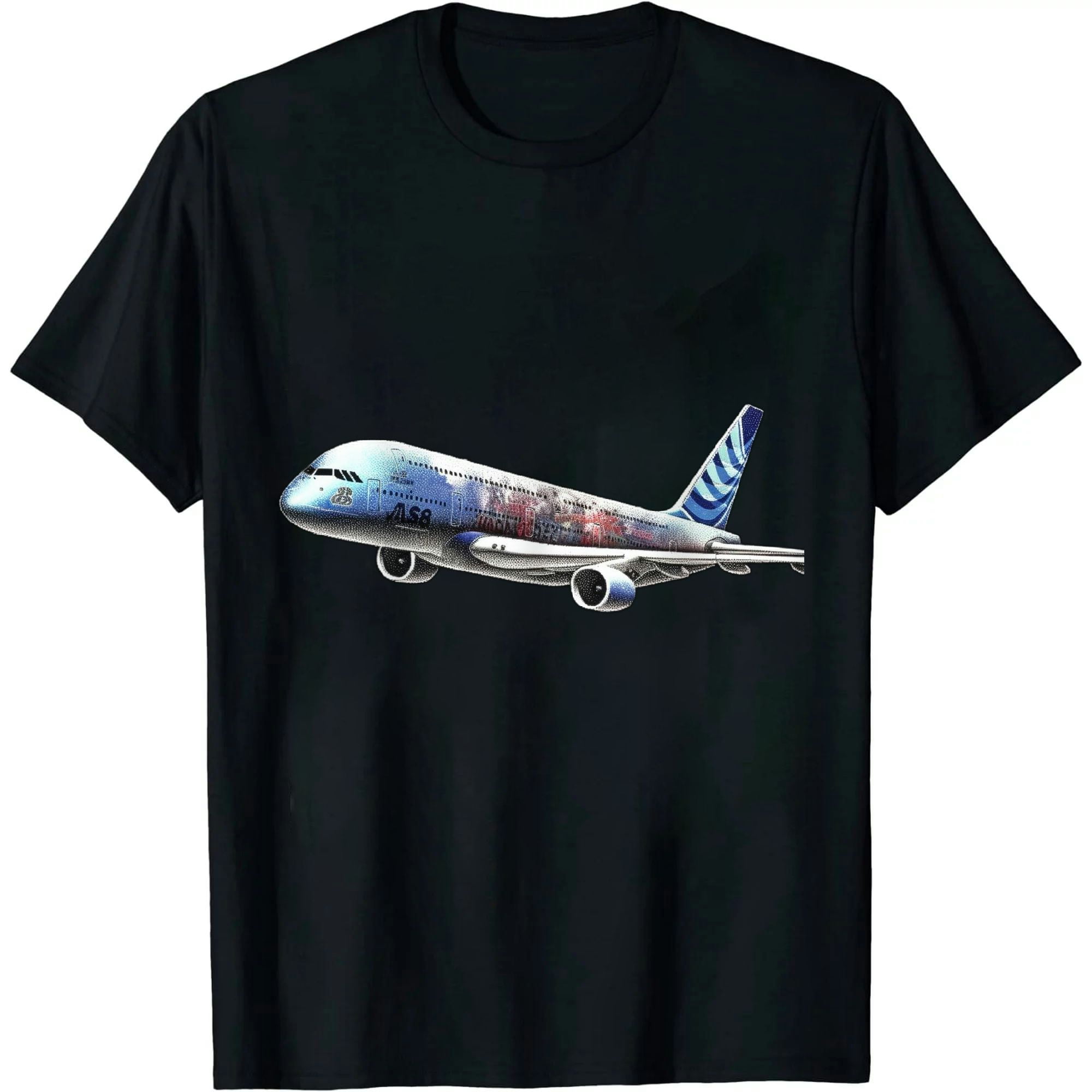 Lingy EastSmooth Airbus A380 jet airplane airline aviation pilot gift T-Shirt Black - Walmart.com