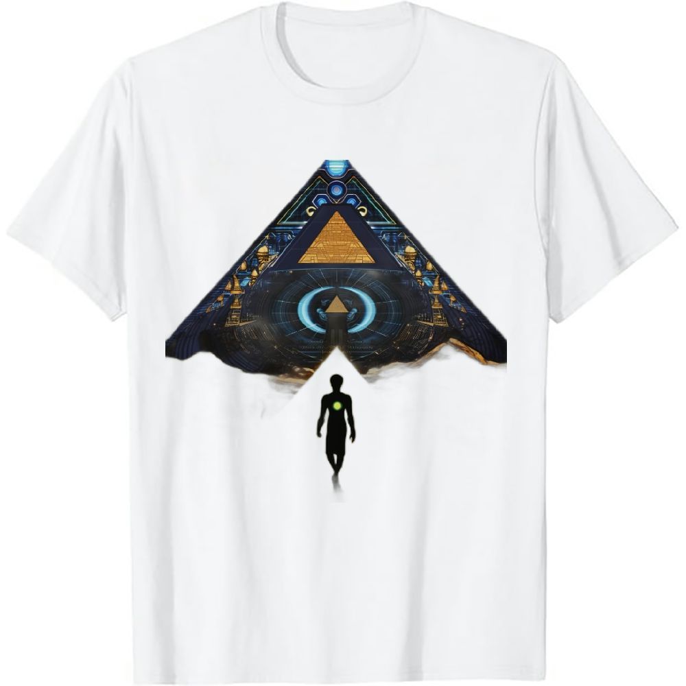 MAXPRESS Alien Abduction Egyptian Pyramids Ancient UFO Aliens Men T ...