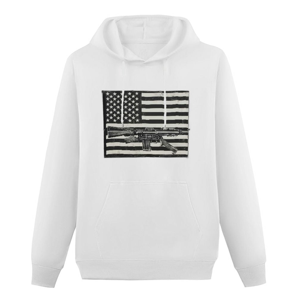 MAXPRESS Big American Flag With Machine Guns Hoodie 2A Flag Shirt ...