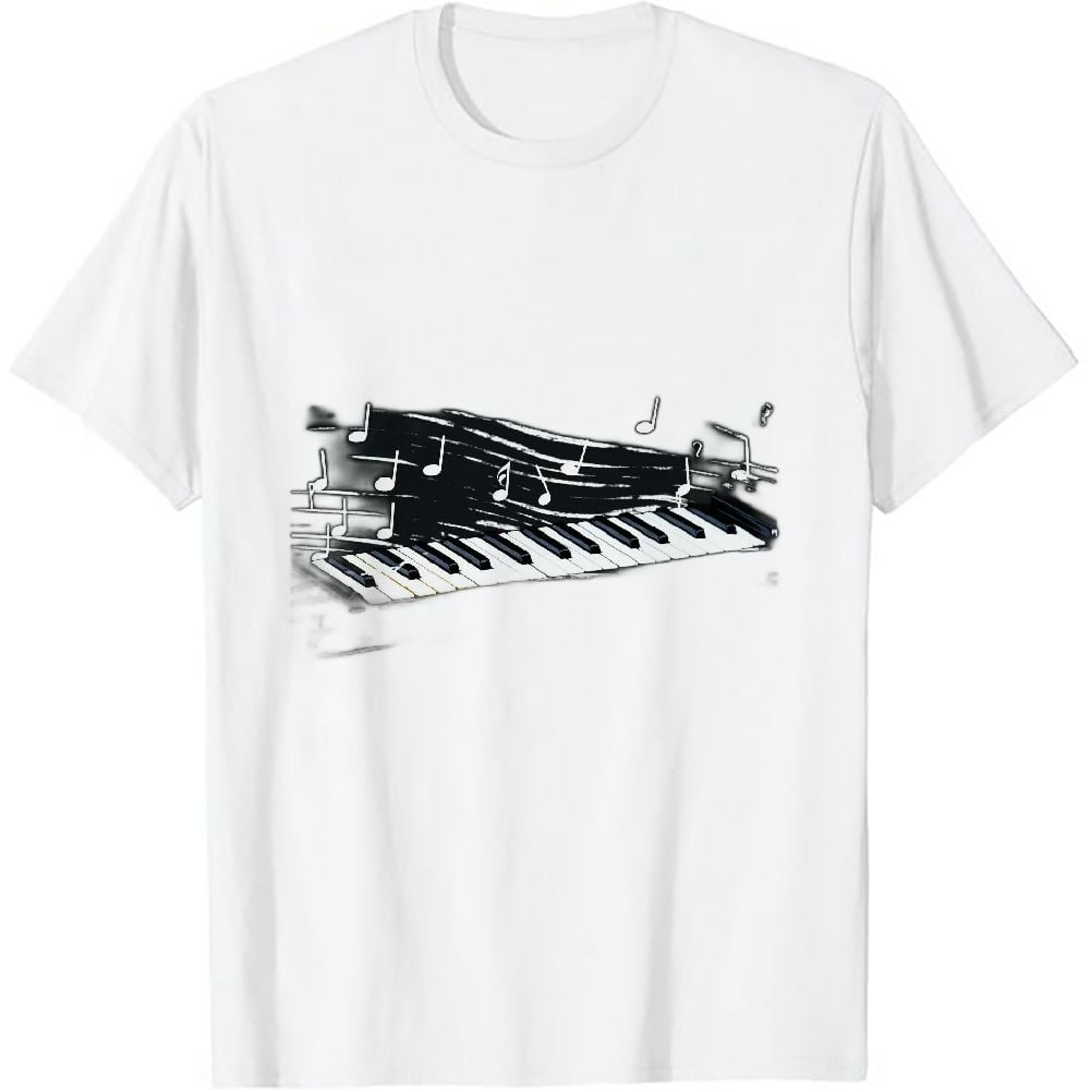 MAXPRESS Classical Music Piano Player Gift Music Notes Piano T-Shirt ...