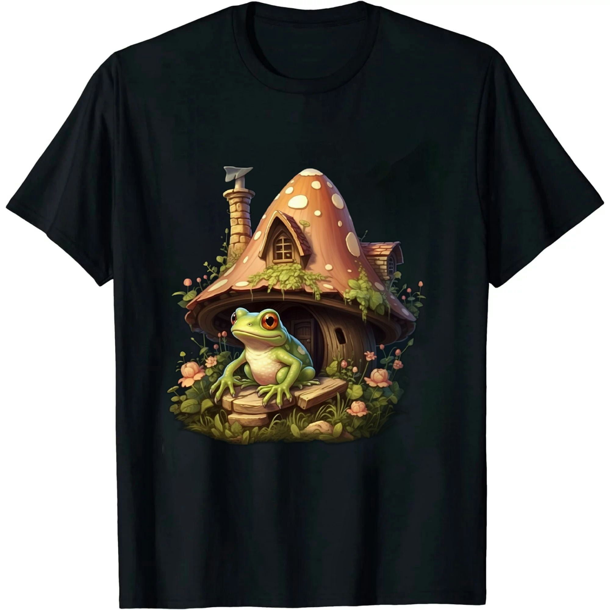 MAXPRESS Cute Cottagecore Floral Frog Aesthetic Girls Women Graphic T ...