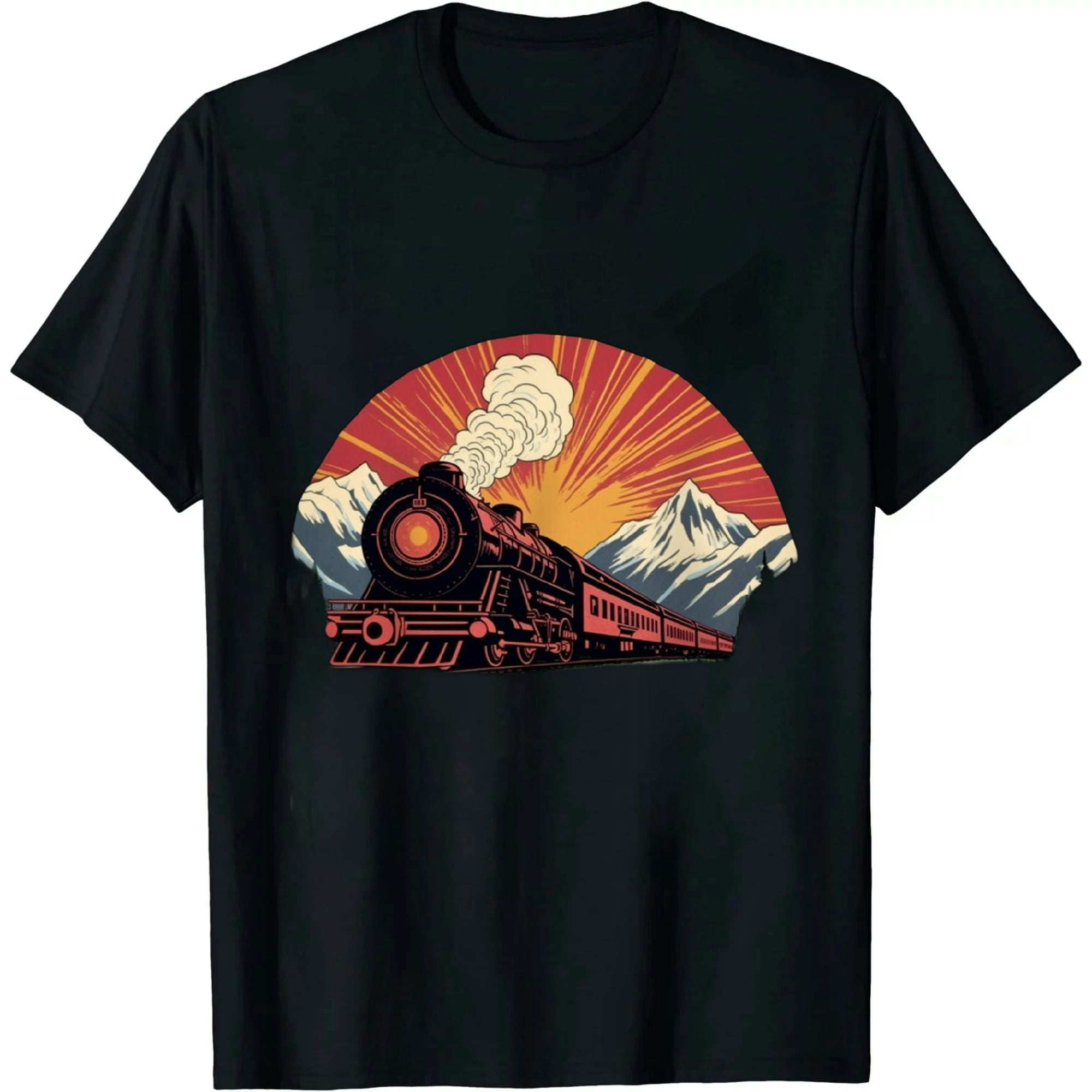 MAXPRESS Funny Railway Big Boy Locomotive Graphic Steam Train Lovers T ...