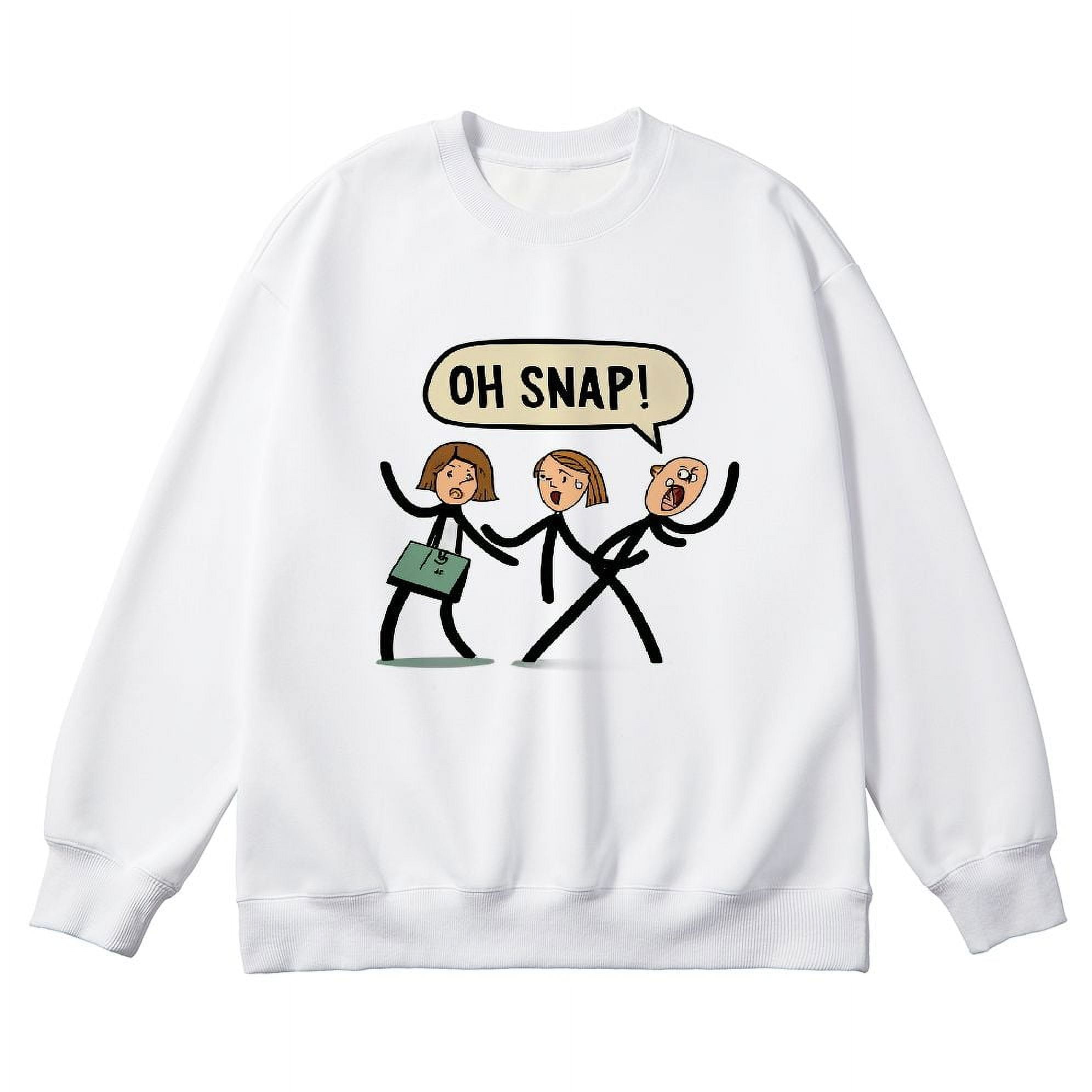 MAXPRESS Men or women Oh Snap Funny Stick Figure Fun Sarcastic Design ...