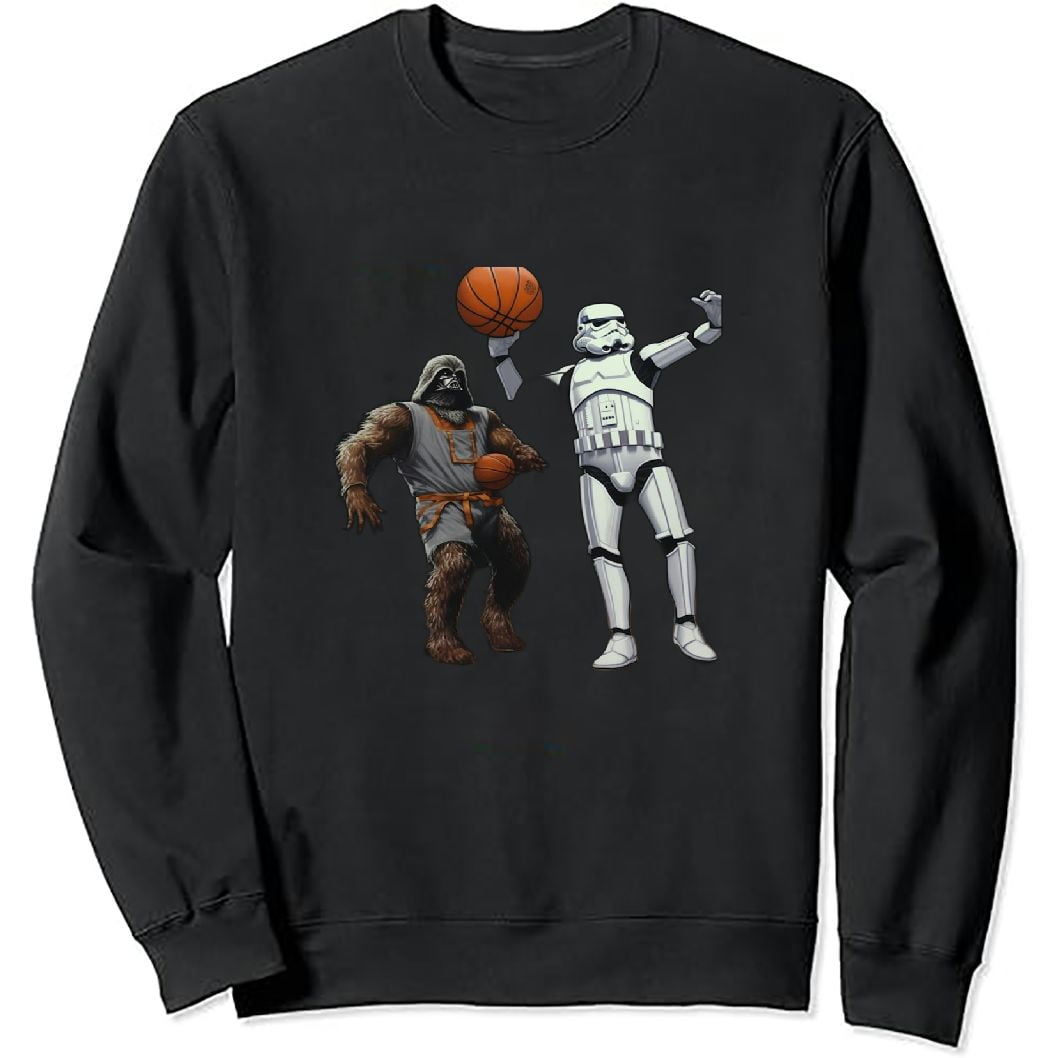 MAXPRESS Men's Chewbacca Basketball Who Invited Him Long Sleeve Shirt ...