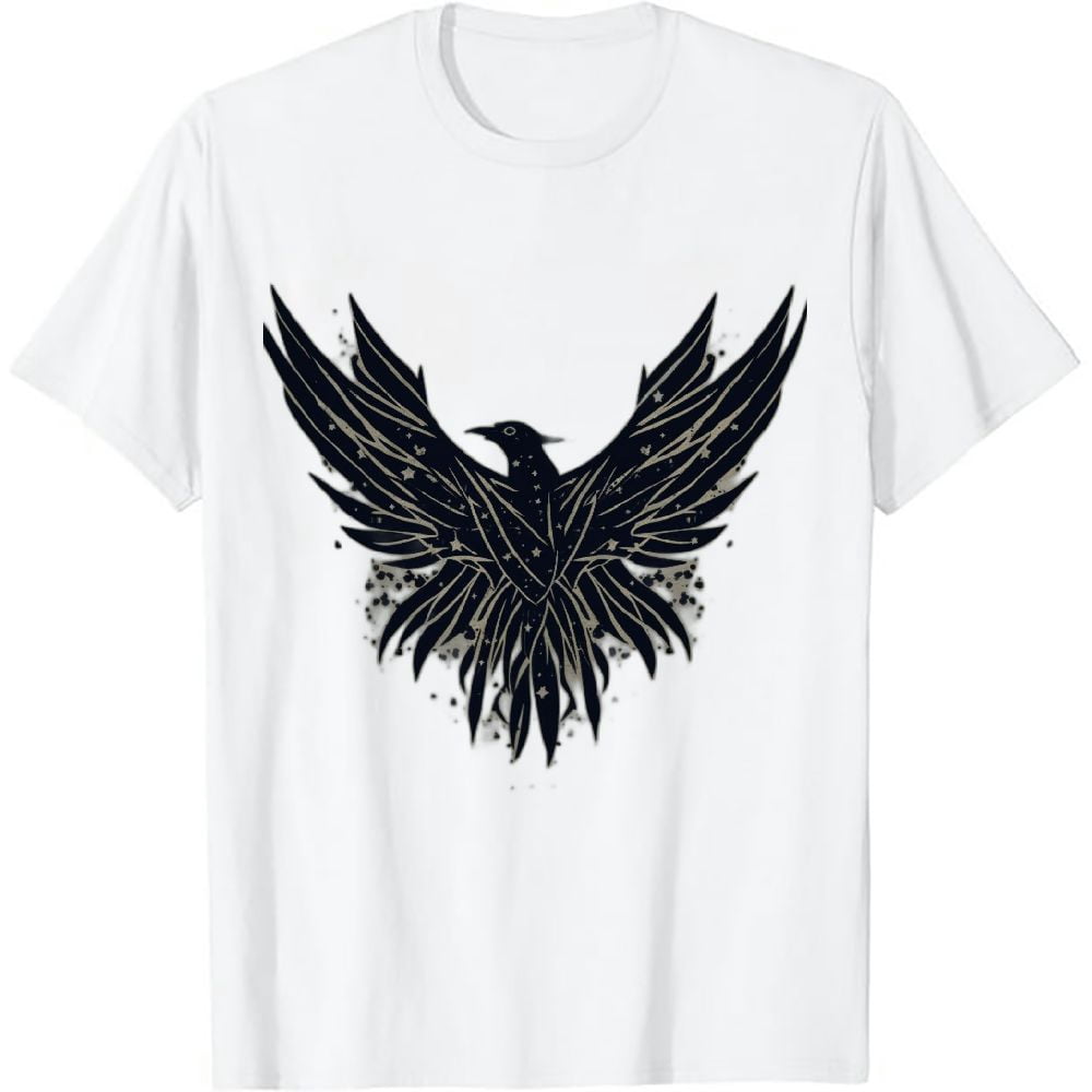 MAXPRESS Night Sky Stars Phoenix Mythical Bird Rising Born Again T ...