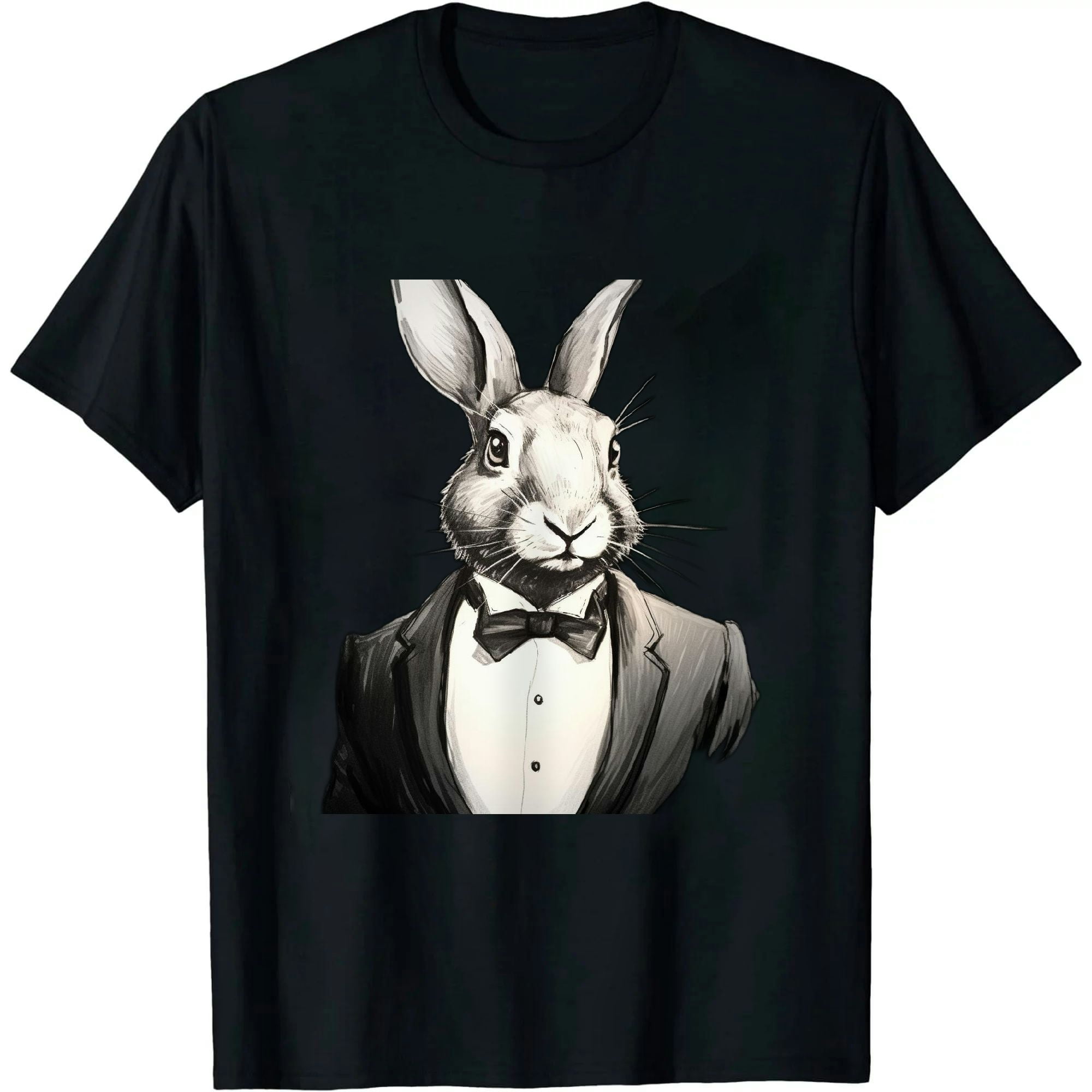 MAXPRESS Rabbit in Suit Vintage Sketch Tee Men's - Walmart.com
