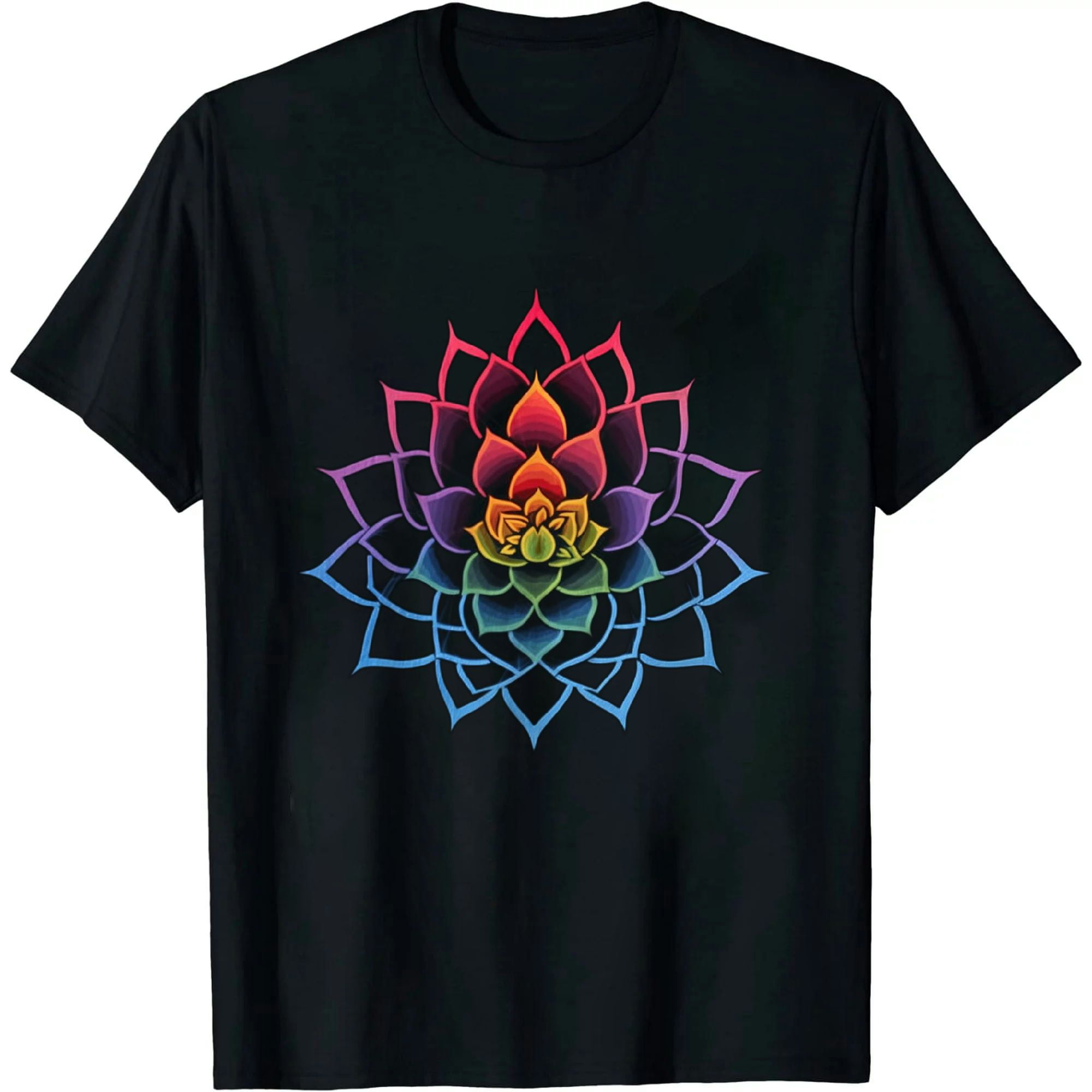 MAXPRESS Spiritual Zen Lotus Flower Chakras Aligned Yoga Lover T-Shirt ...
