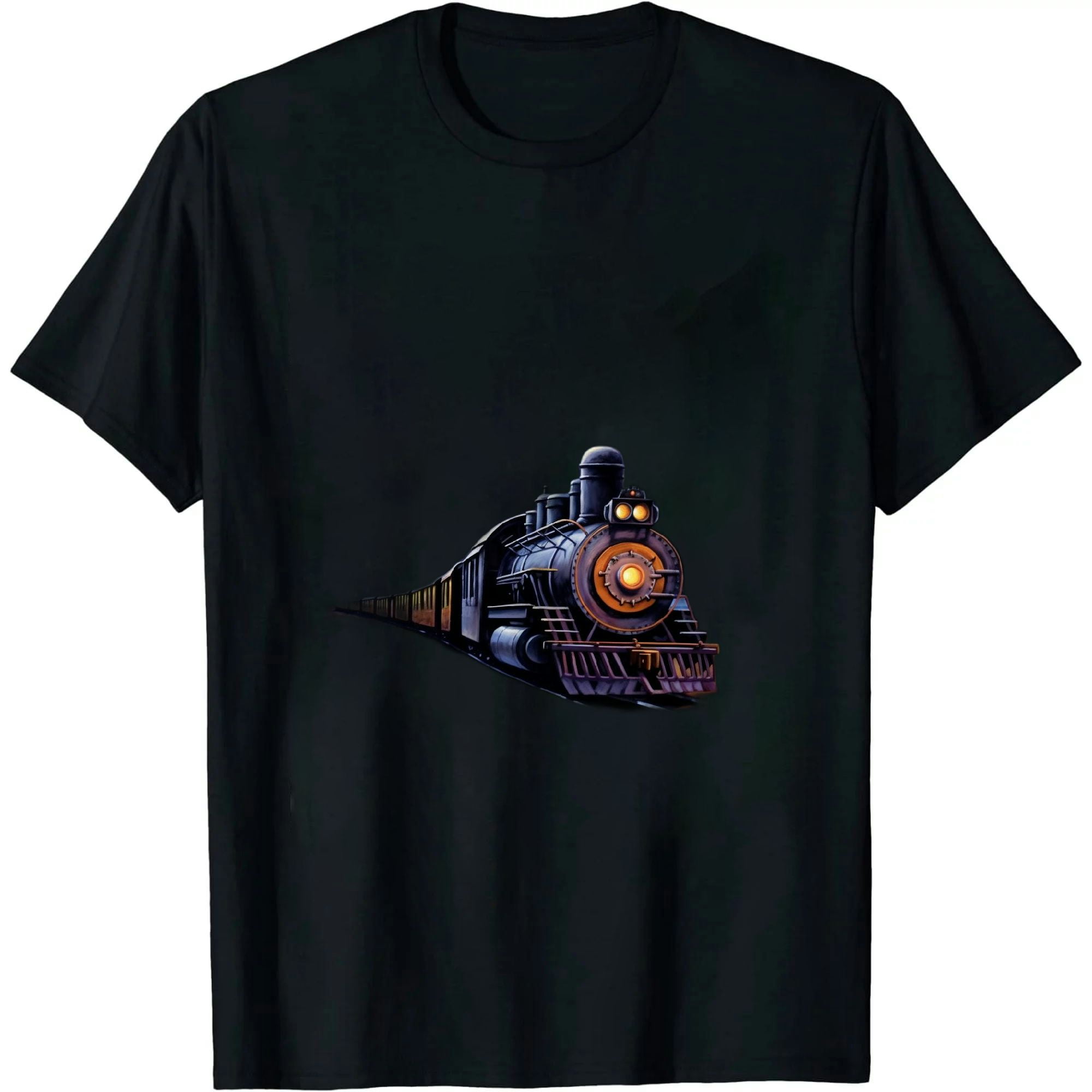 MAXPRESS Steam Engine Steam Train Vintage Van Gogh Locomotive T-Shirt ...