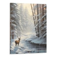 Northlight LED Lighted Let it Snow Winter Forest Christmas Canvas Wall ...