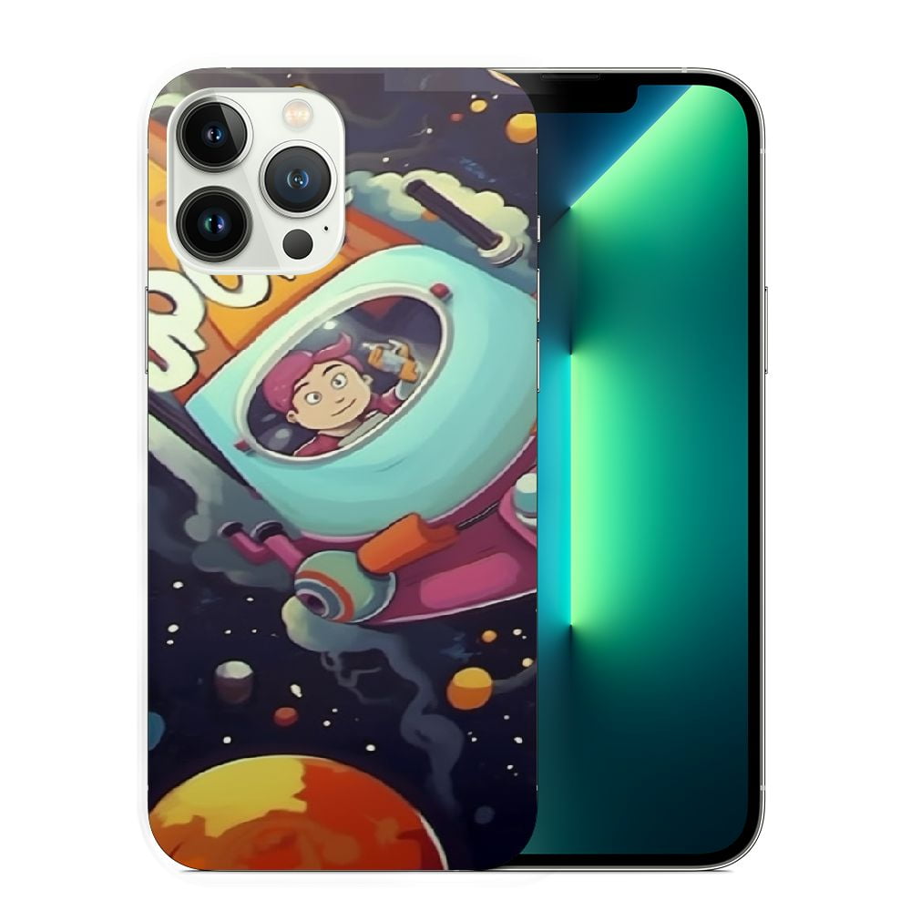 MAXPRESS for iPhone 15 Pro Cute Case, Cool Cartoon Astronaut Space Moon ...