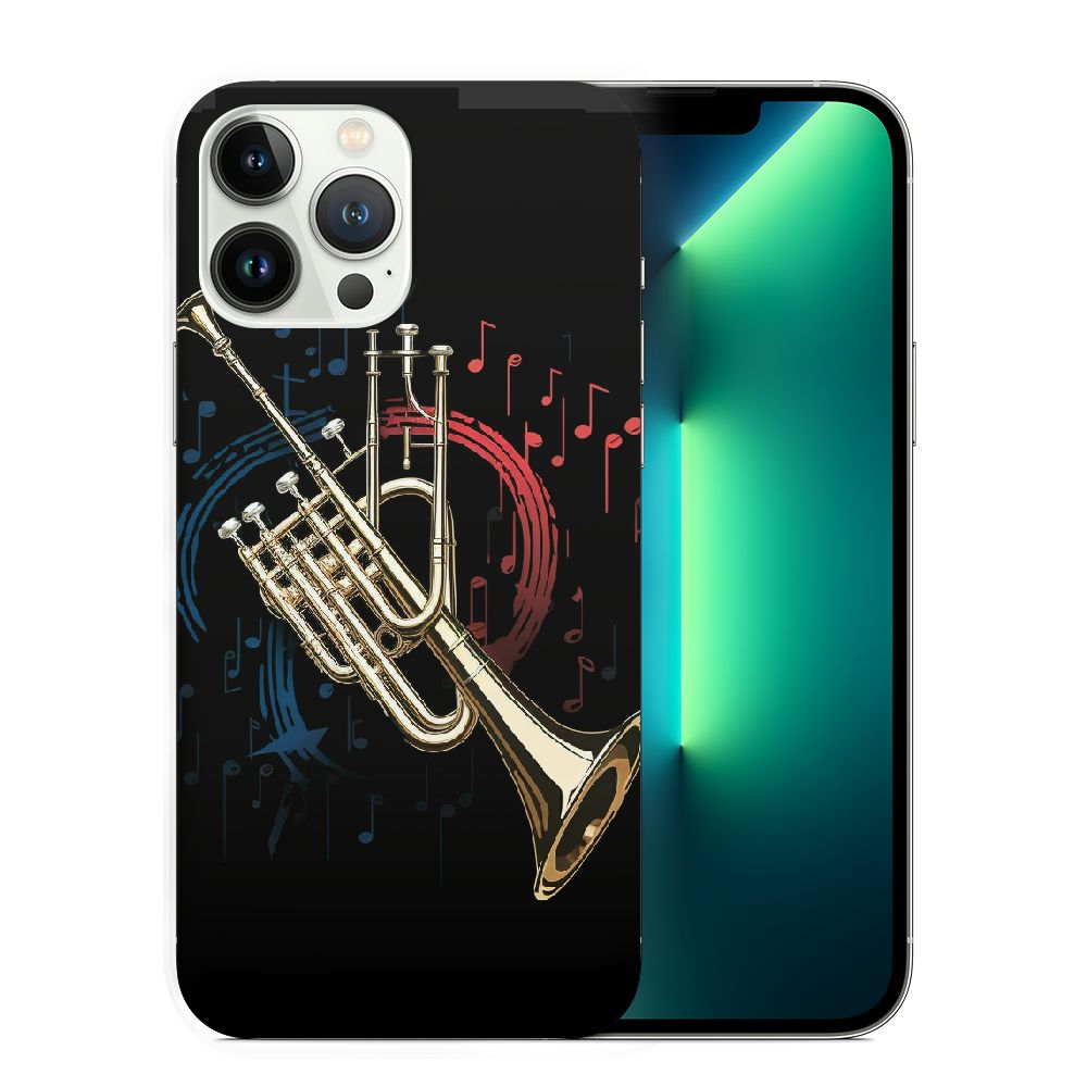 MAXPRESS iPhone 15 Trumpet Instrument Musical Note Circular Music Note ...