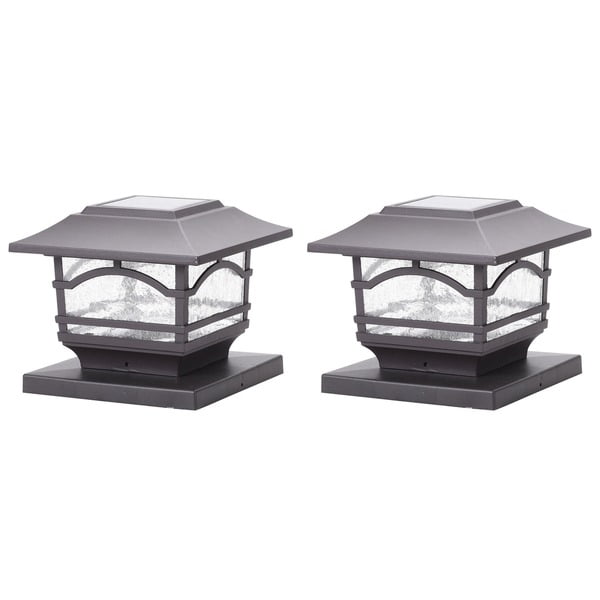 MAXSA Innovations Solar Mission Style Post Cap & Deck Railing Lights ...