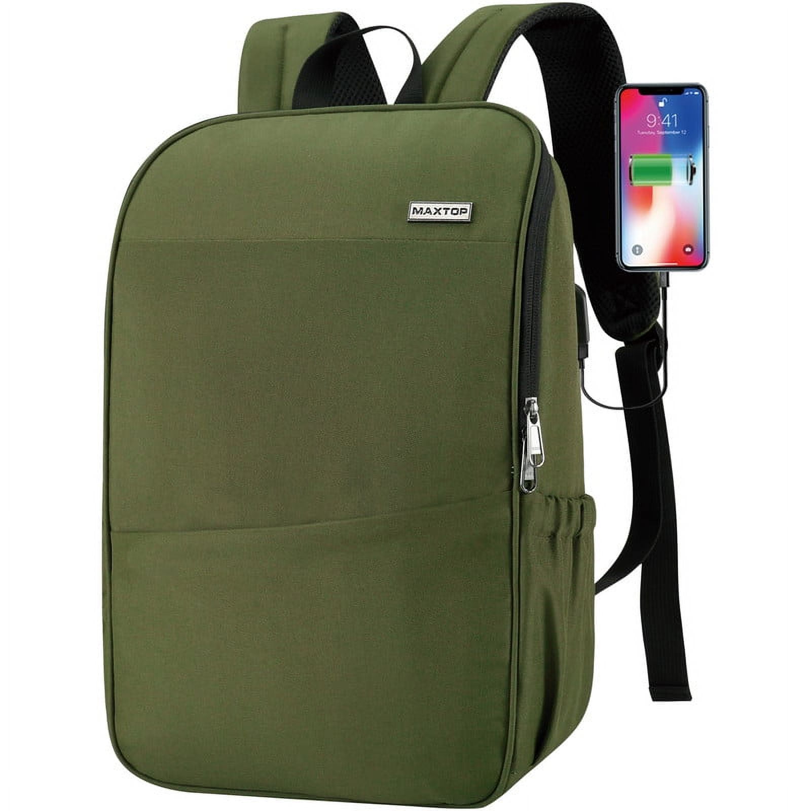 MAXTOP Laptop Backpack with USB Charging Port Water Resistant College ...