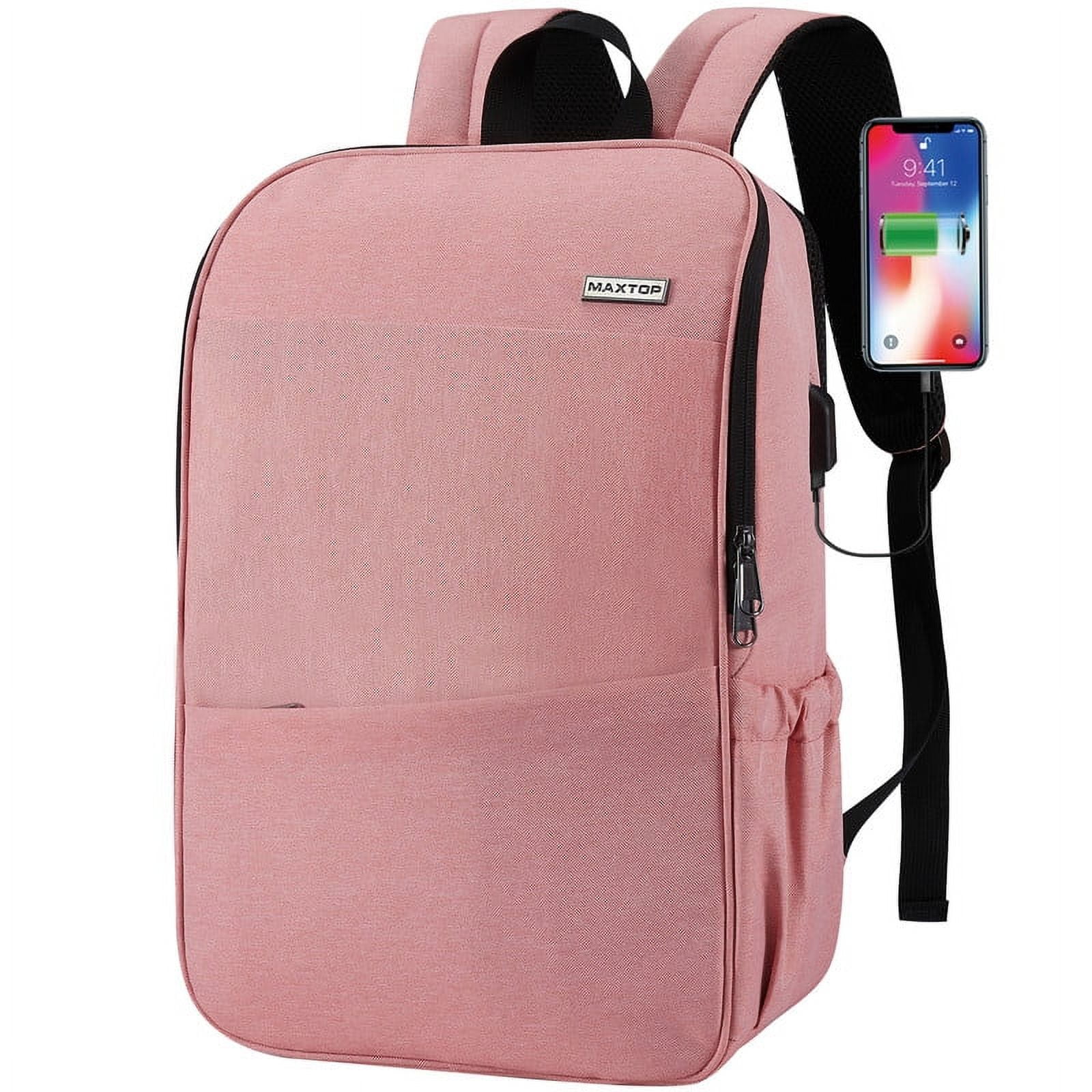 MAXTOP Laptop Backpack with USB Charging Port Water Resistant College ...