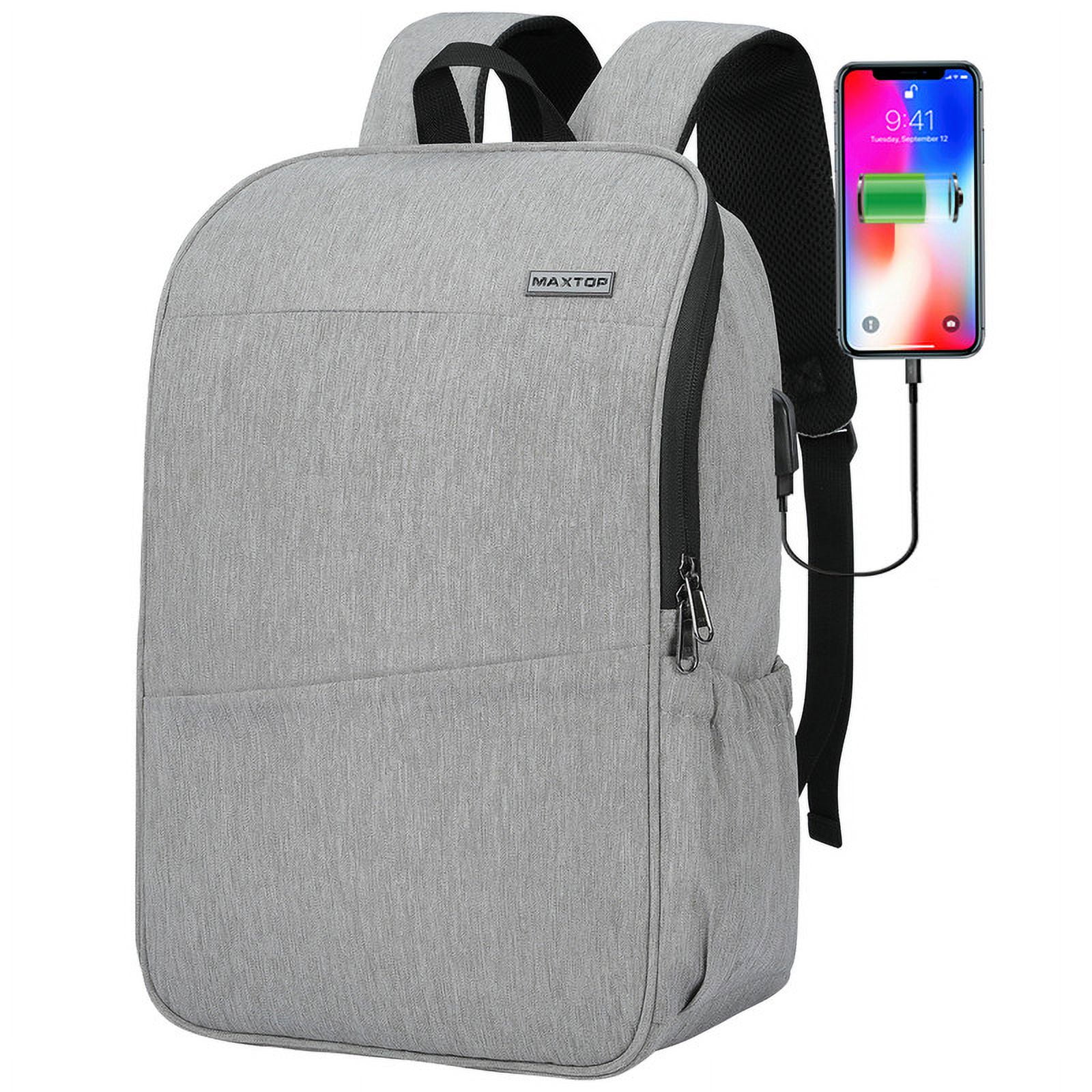 MAXTOP Laptop Backpack with USB Charging Port Water Resistant College ...