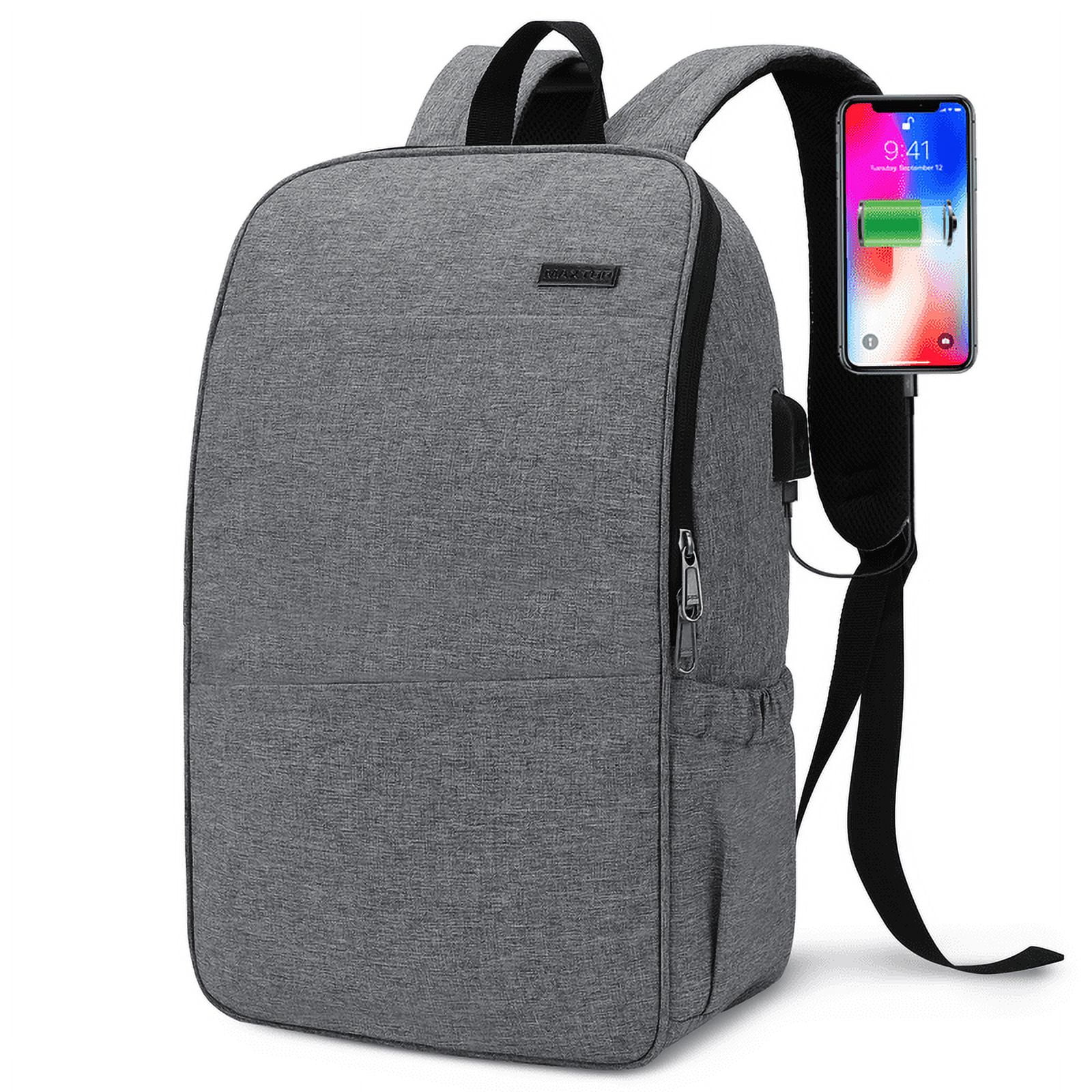 MAXTOP Laptop Backpack with USB Charging Port Water Resistant College ...