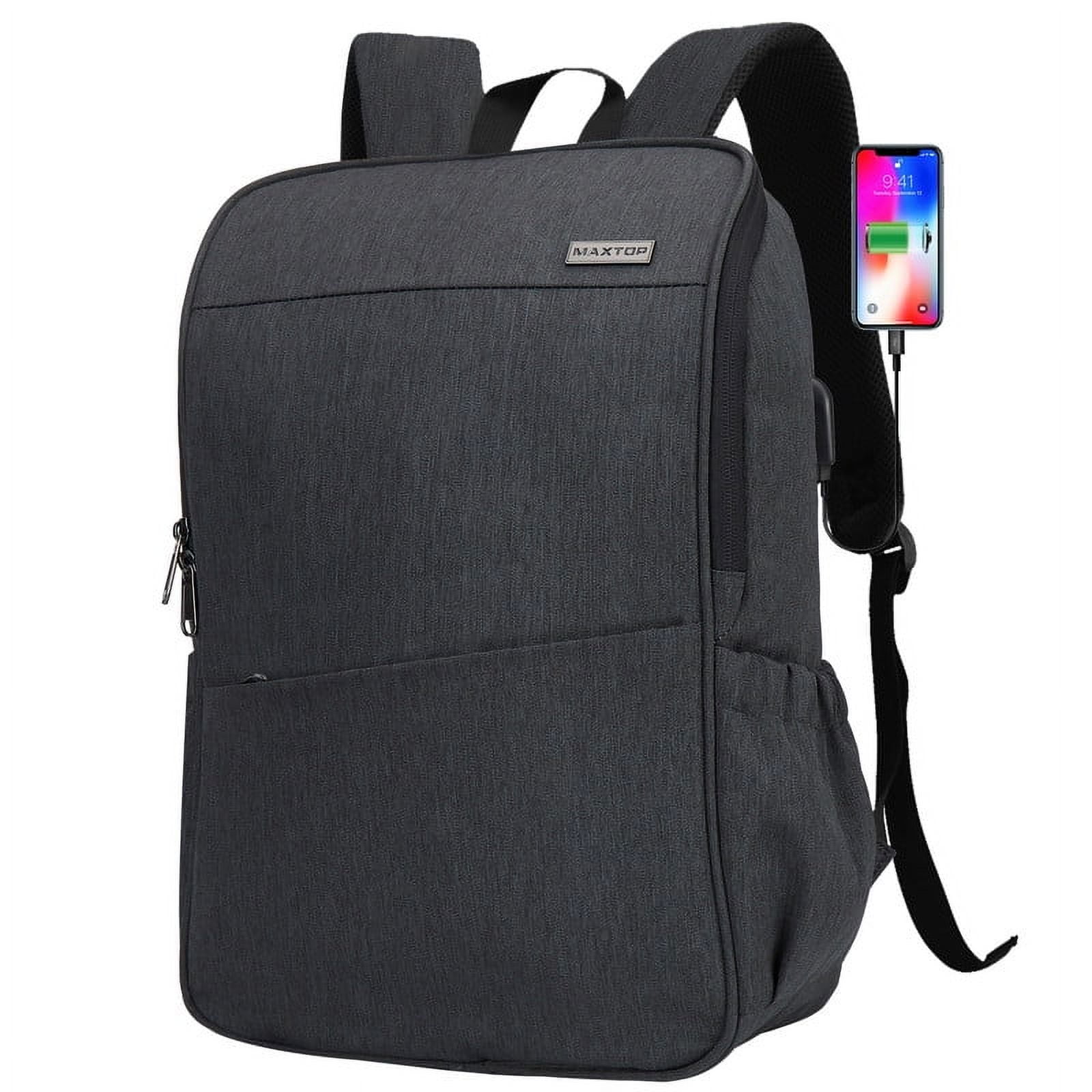 MAXTOP Unisex Water Resistant Travel Backpack with USB Charging Port ...