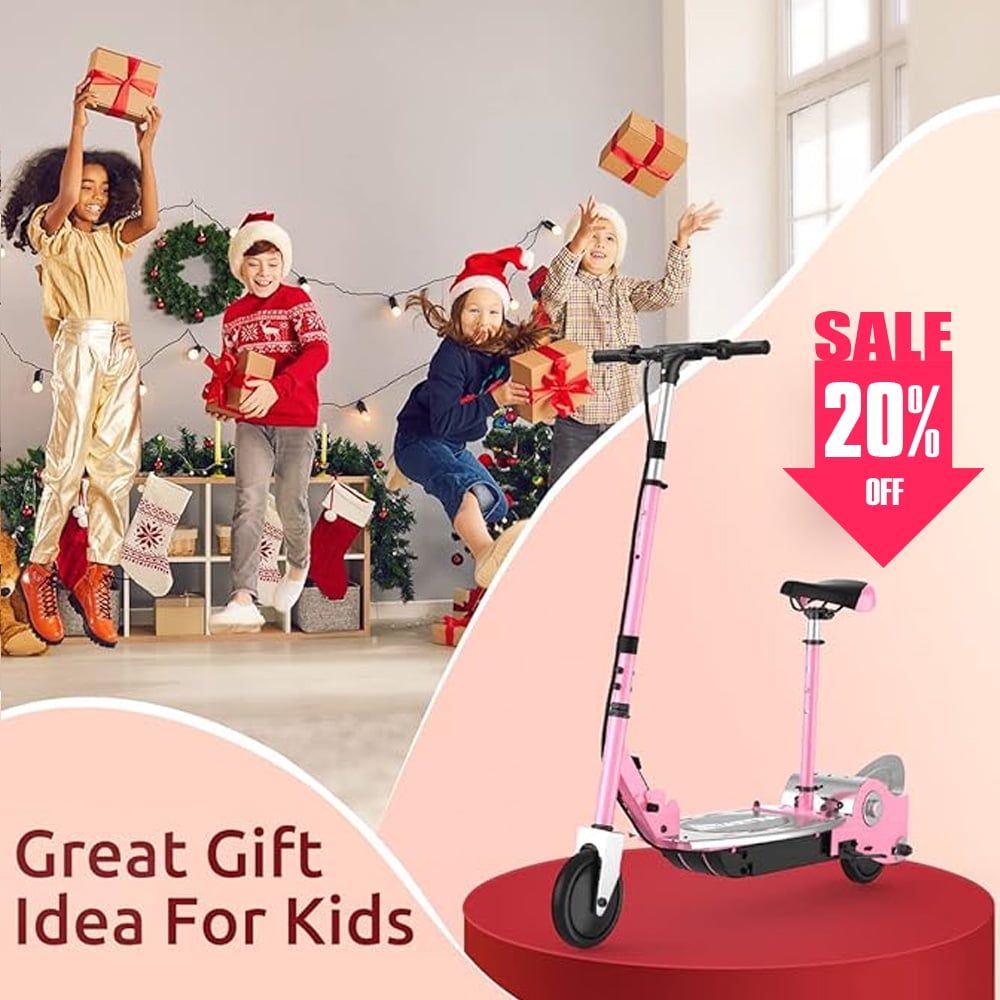 MAXTRA Kids Electric Scooter, Foldable with Removable Seat, 10mph Top ...