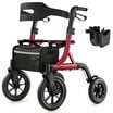 MAXWALK All-Terrain Rollator Walker for Seniors, 10" Rubber Wheels ...