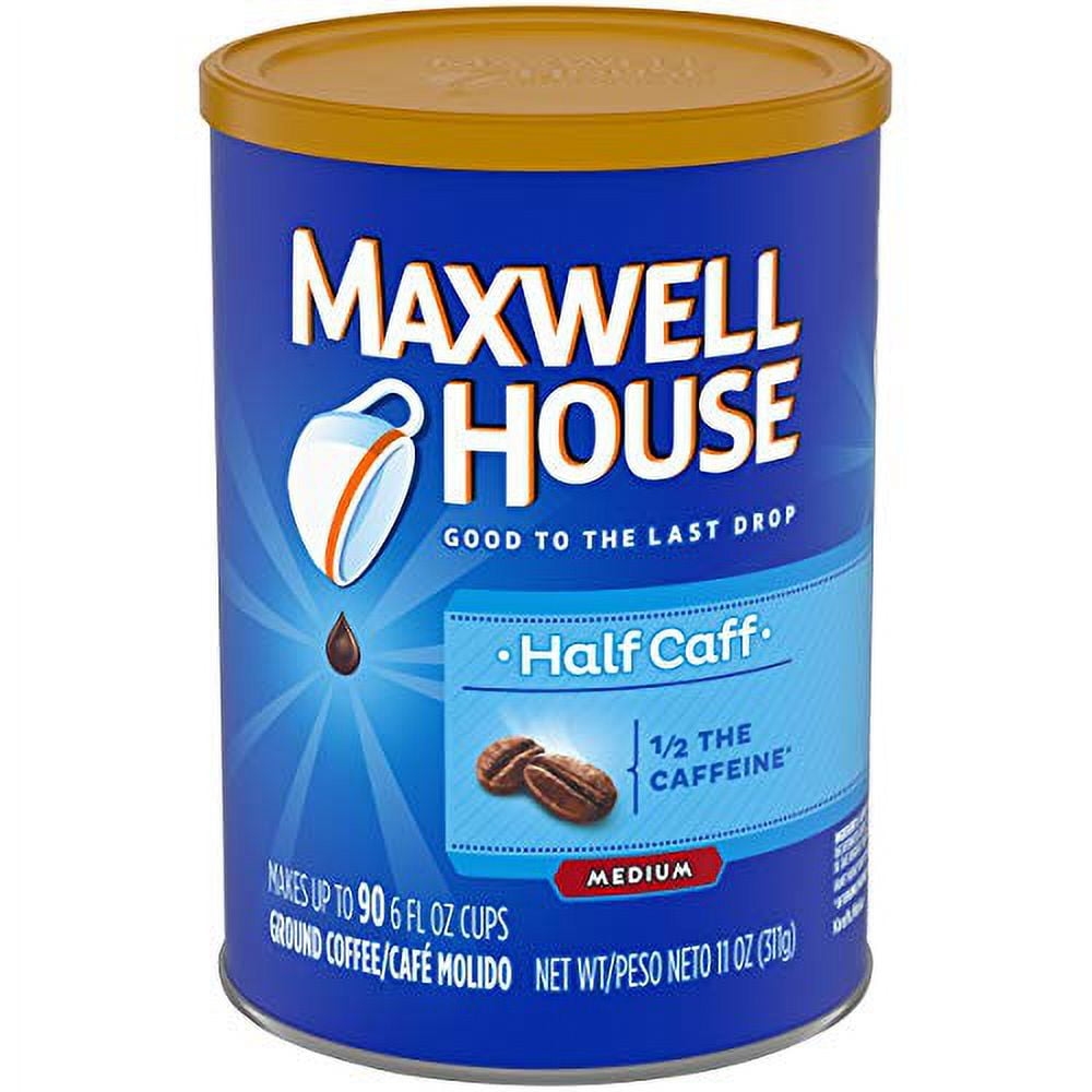 MAXWELL HOUSE Half Caff Medium Roast Ground Coffee 11 oz Canisters ...