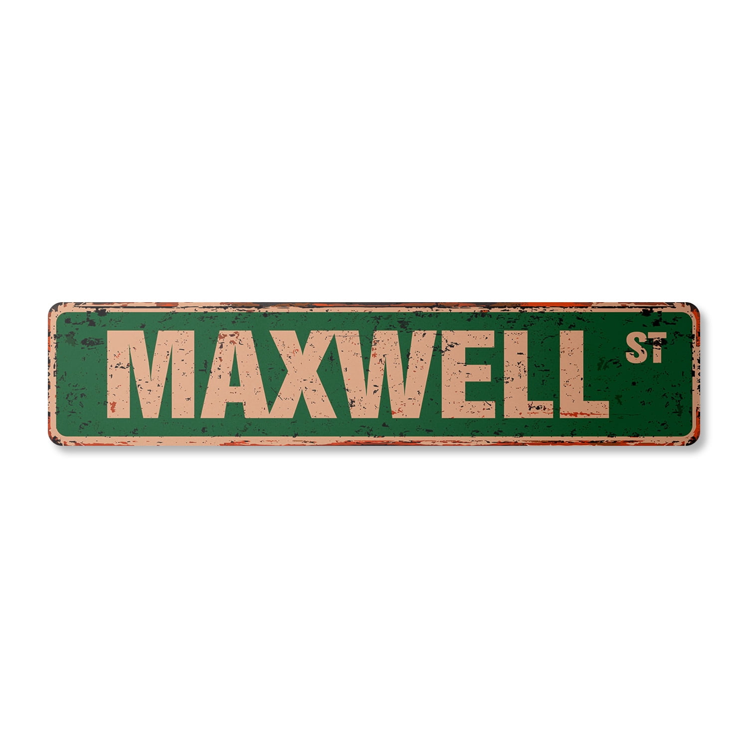 MAXWELL Vintage Aluminum Street Sign Childrens Name Room Metal Sign ...