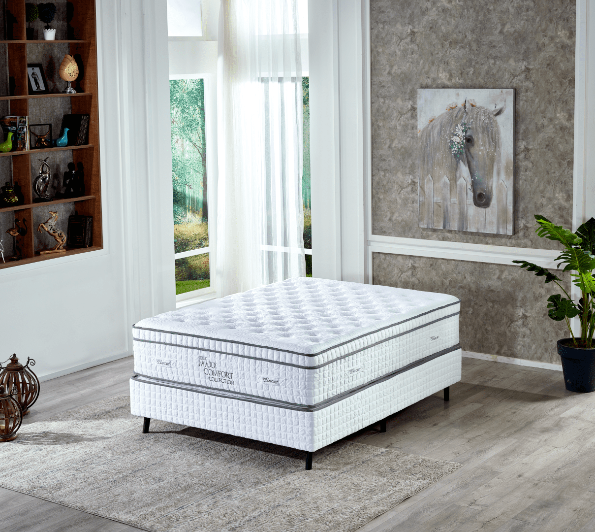 MAXX 15" (Euro Top) CAL KING Flippable Luxury Hybrid Mattress - Memory ...