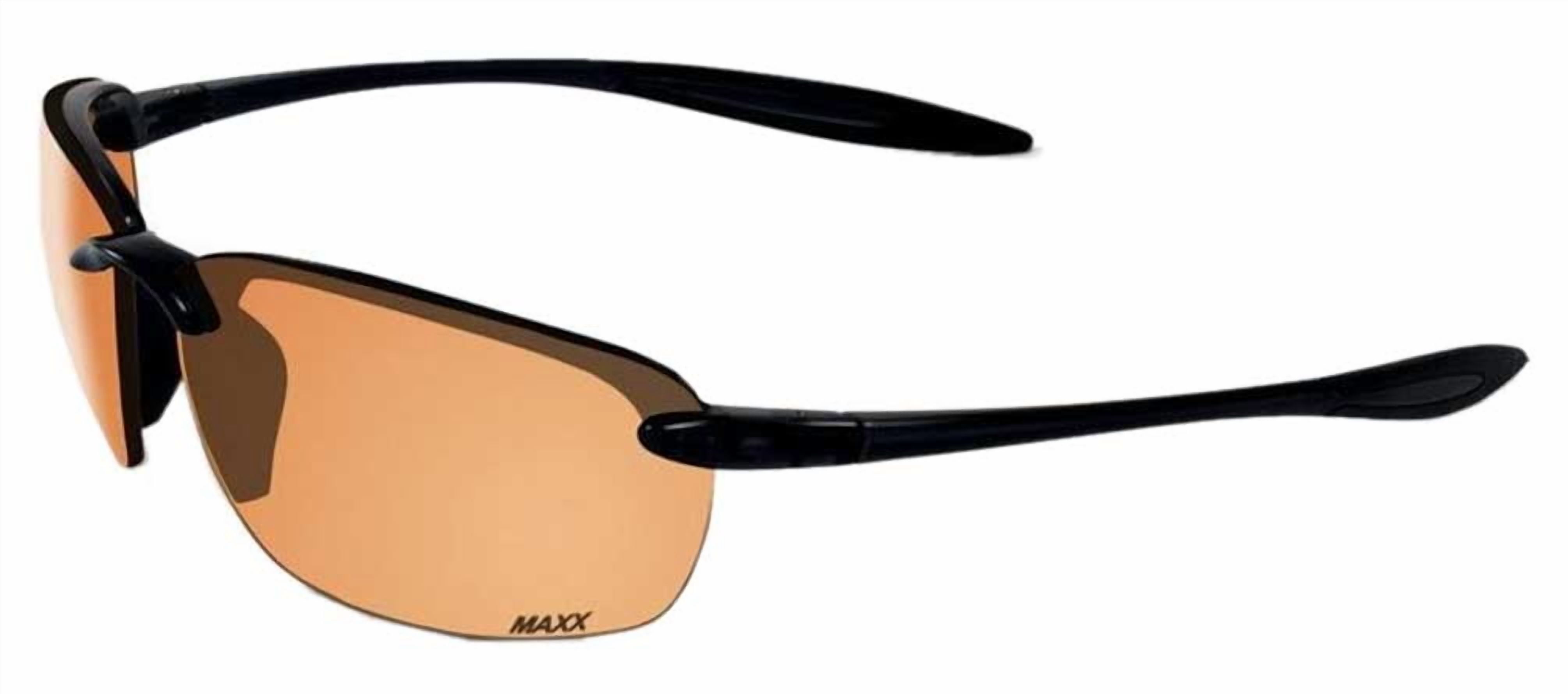 MAXX HD Maxx 5 TR90 Half Frame Sunglasses All Sport Amber Lens MAXX5 ...