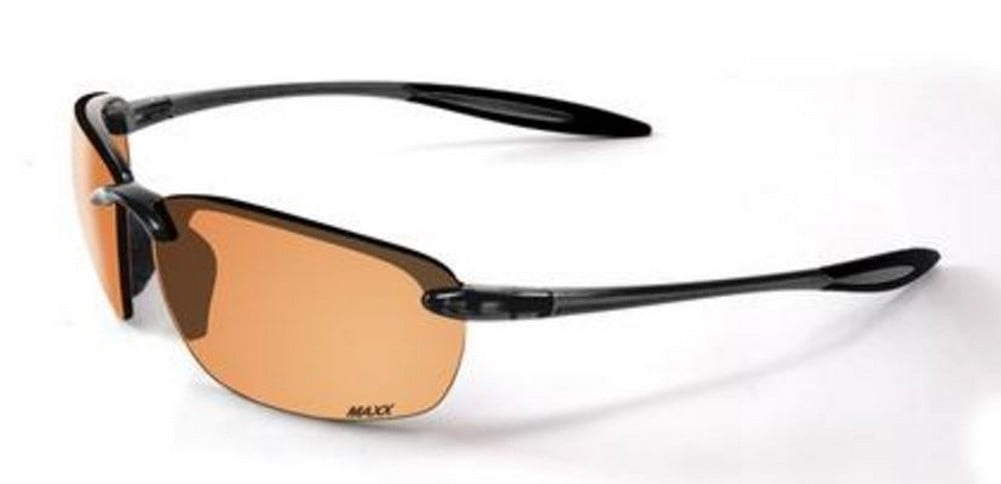 MAXX HD Maxx 5 TR90 Half Frame Sunglasses All Sport Amber Lens MAXX5 ...