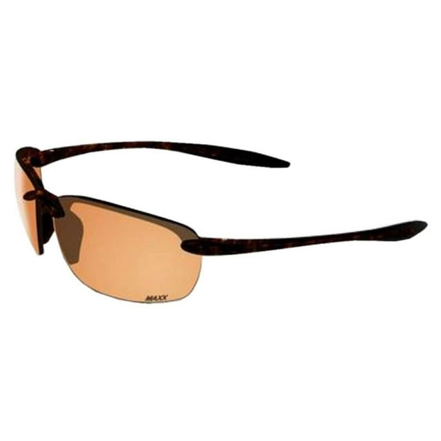 MAXX HD Maxx 5 TR90 Half Frame Sunglasses All Sport Amber Lens MAXX5 ...
